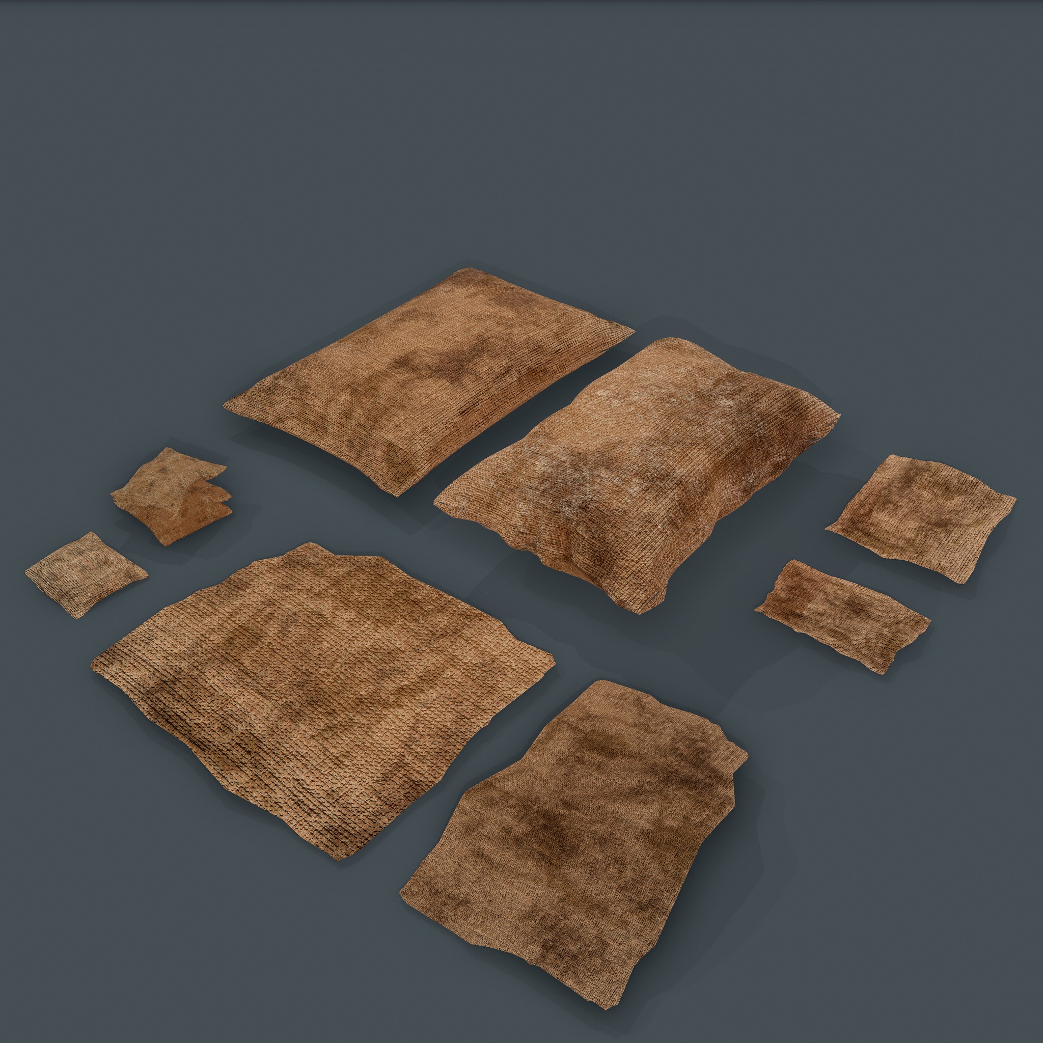 Burlap Sack Pieces - 3D Model by Get Dead Entertainment