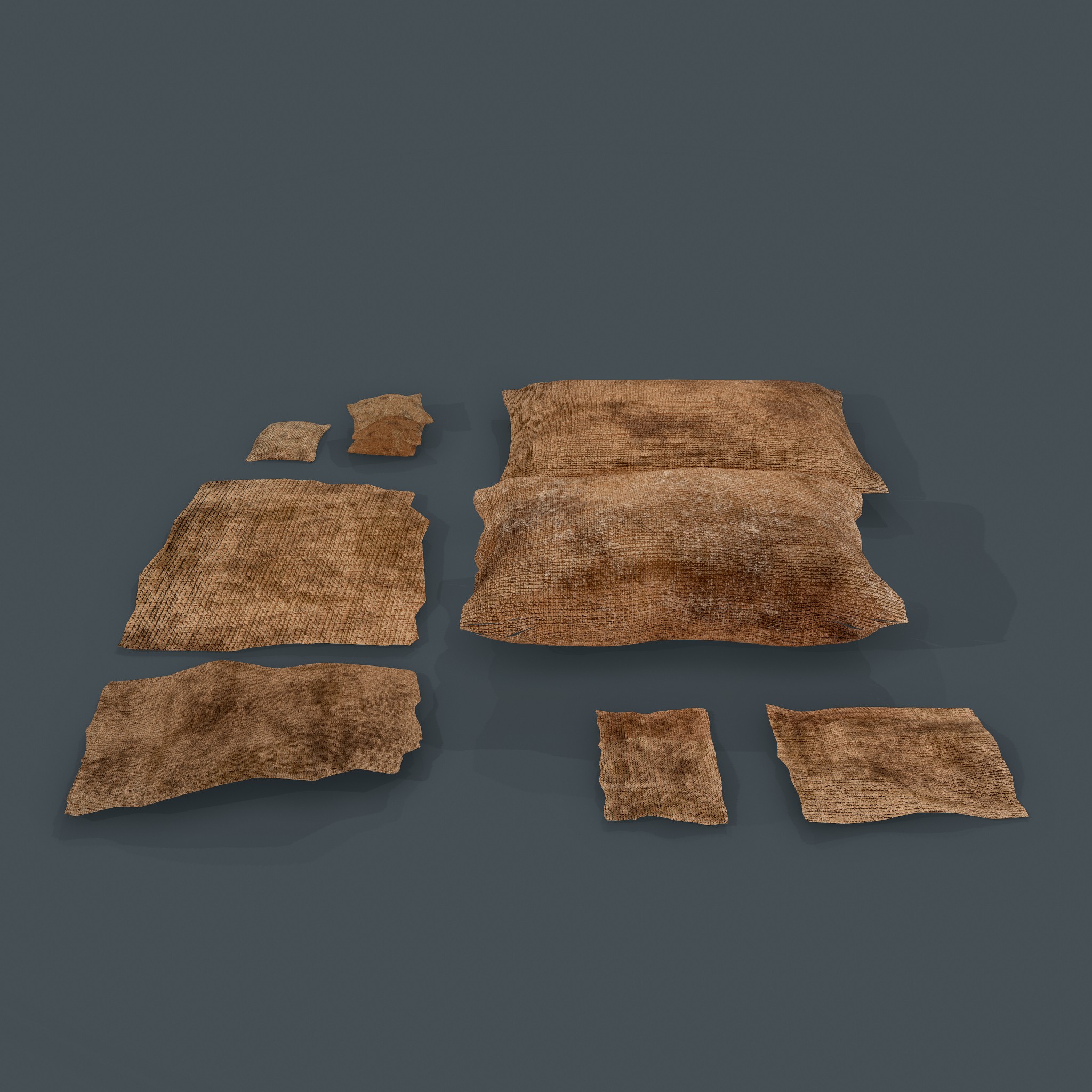 Burlap Sack Pieces - 3D Model by Get Dead Entertainment