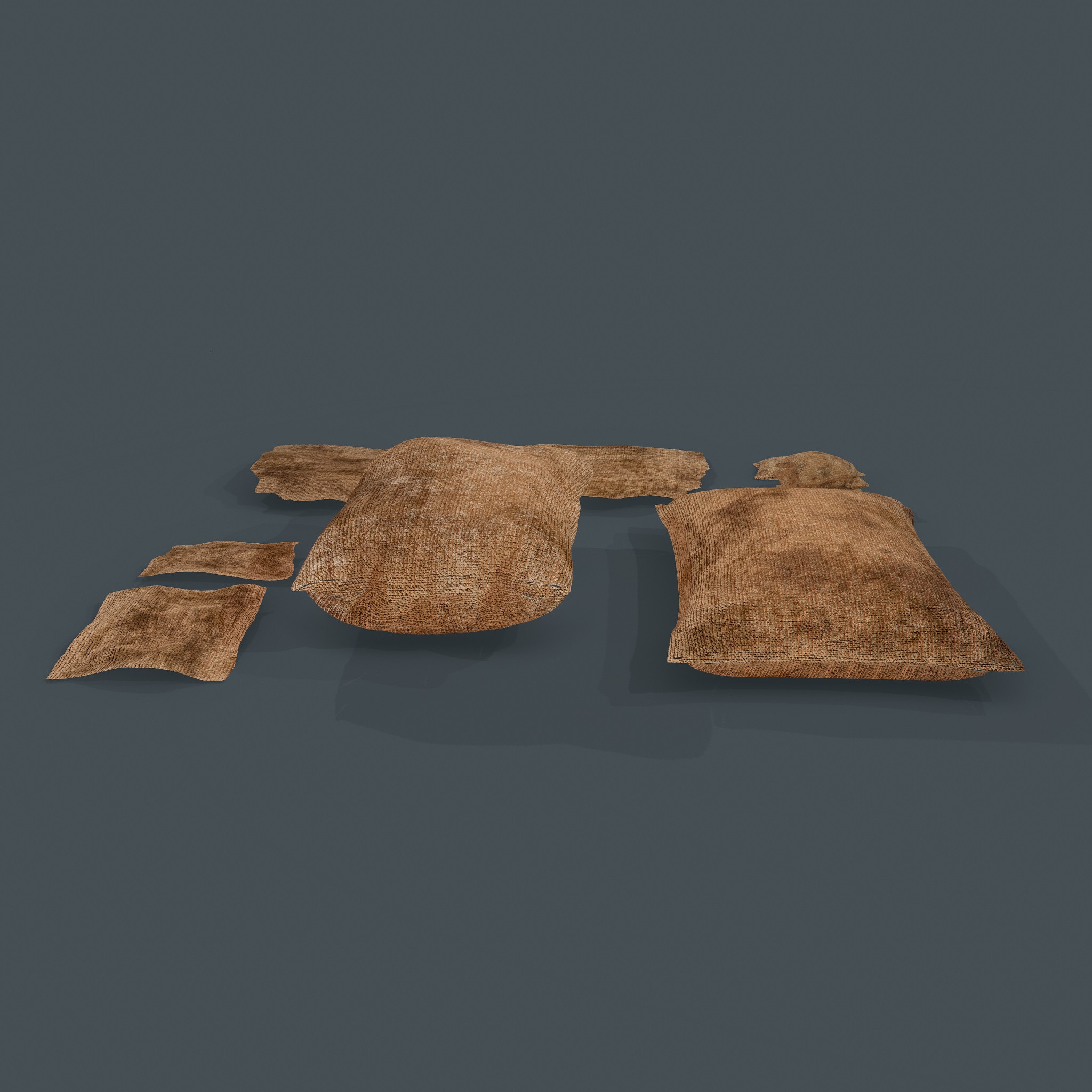 Burlap Sack Pieces - 3D Model by Get Dead Entertainment