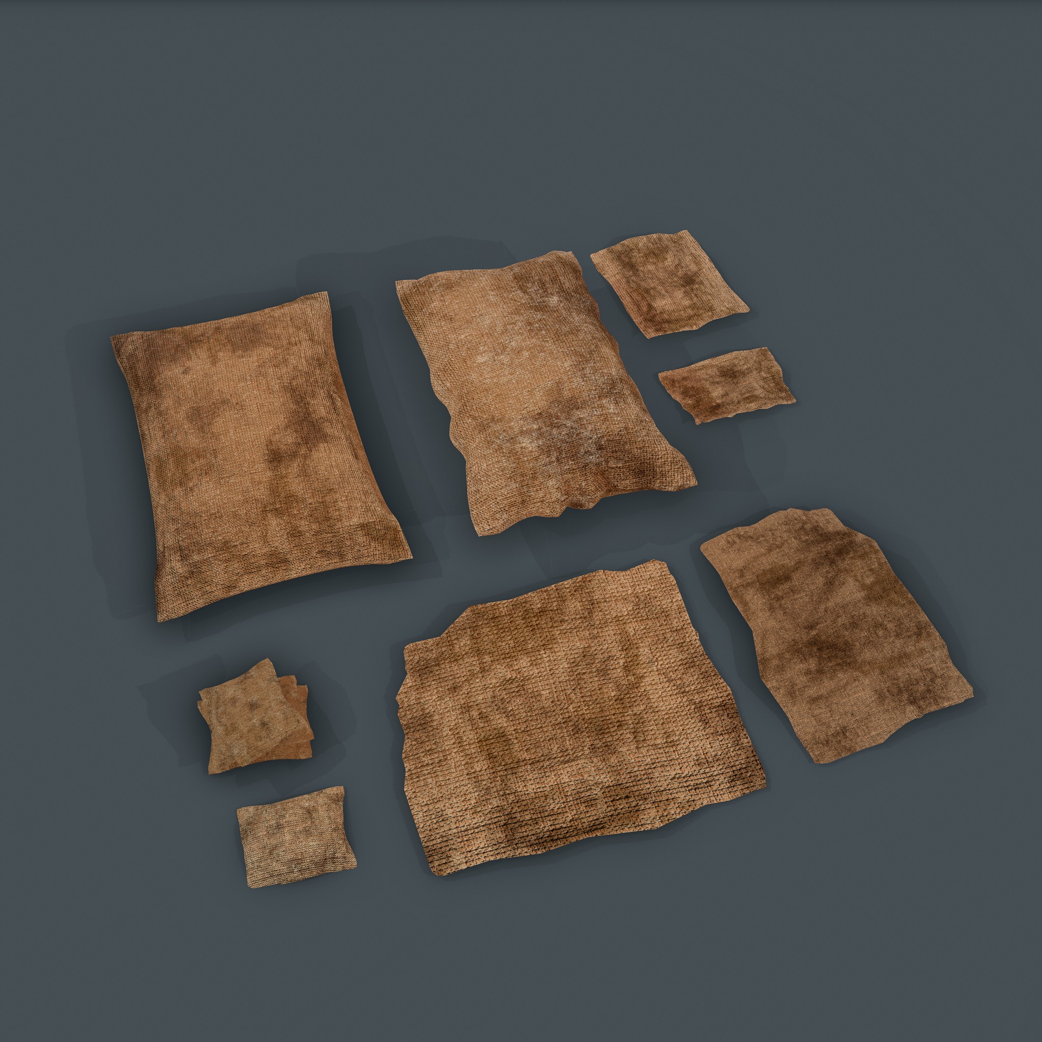 Burlap Sack Pieces - 3D Model by Get Dead Entertainment