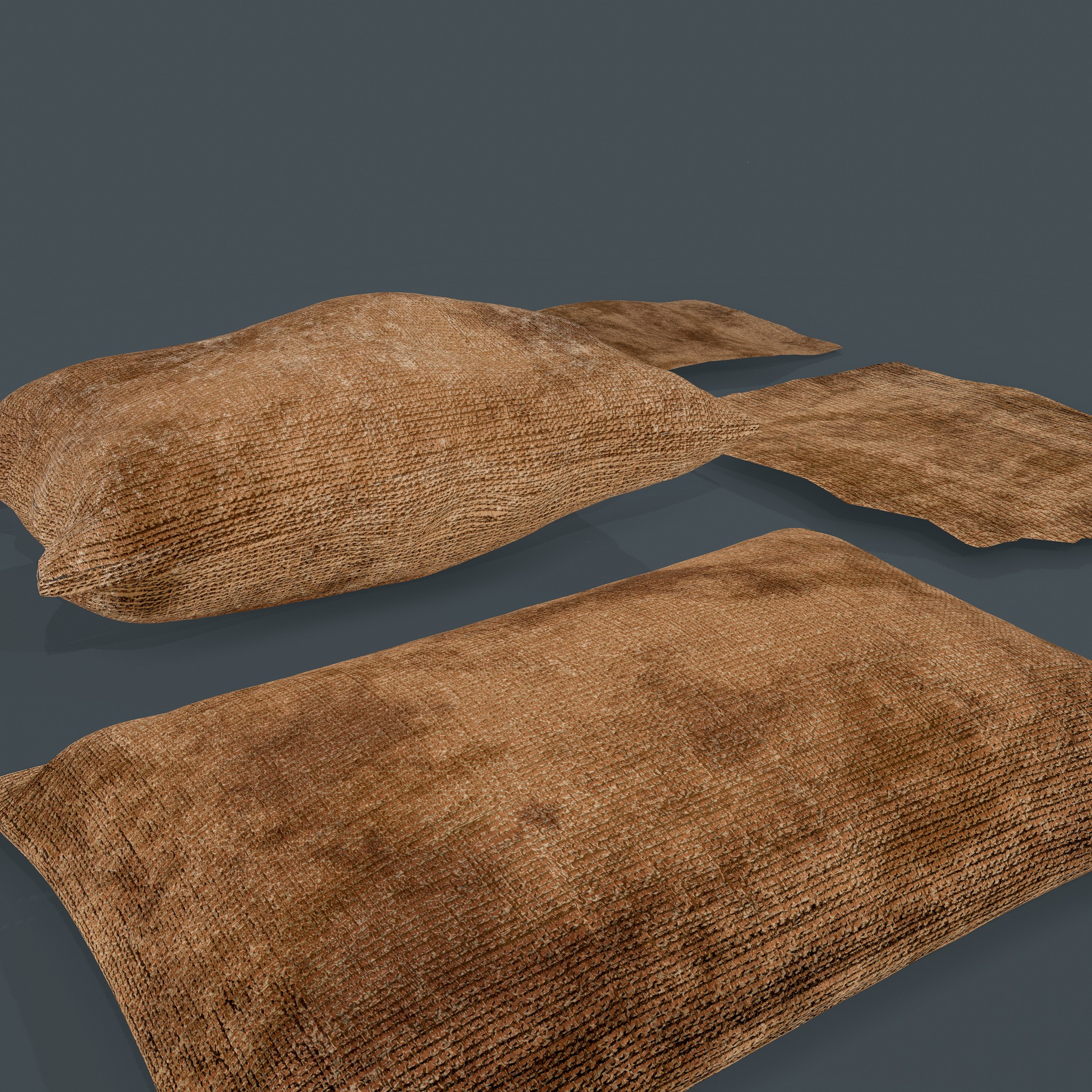 Burlap Sack Pieces - 3D Model by Get Dead Entertainment