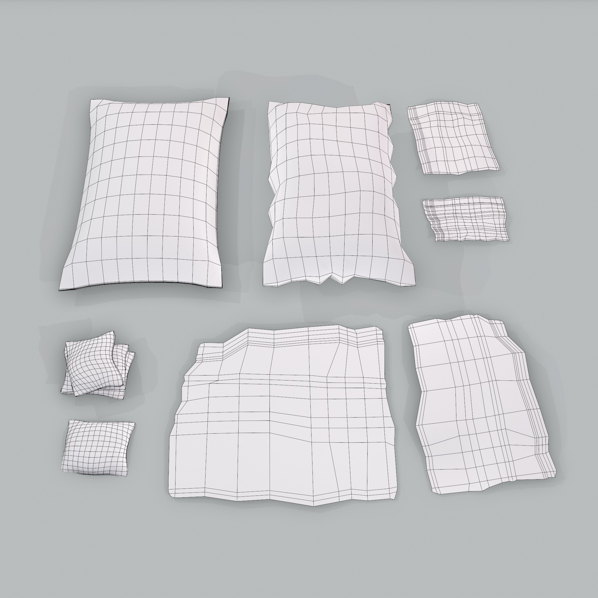 Burlap Sack Pieces - 3D Model by Get Dead Entertainment