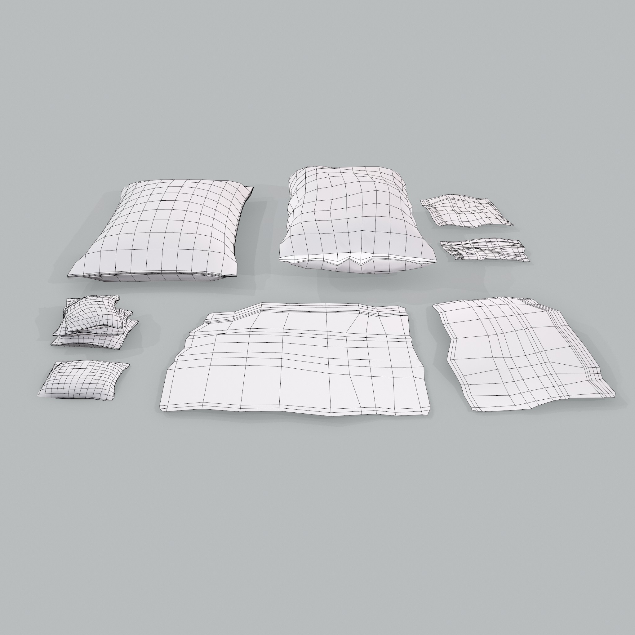 Burlap Sack Pieces - 3D Model by Get Dead Entertainment