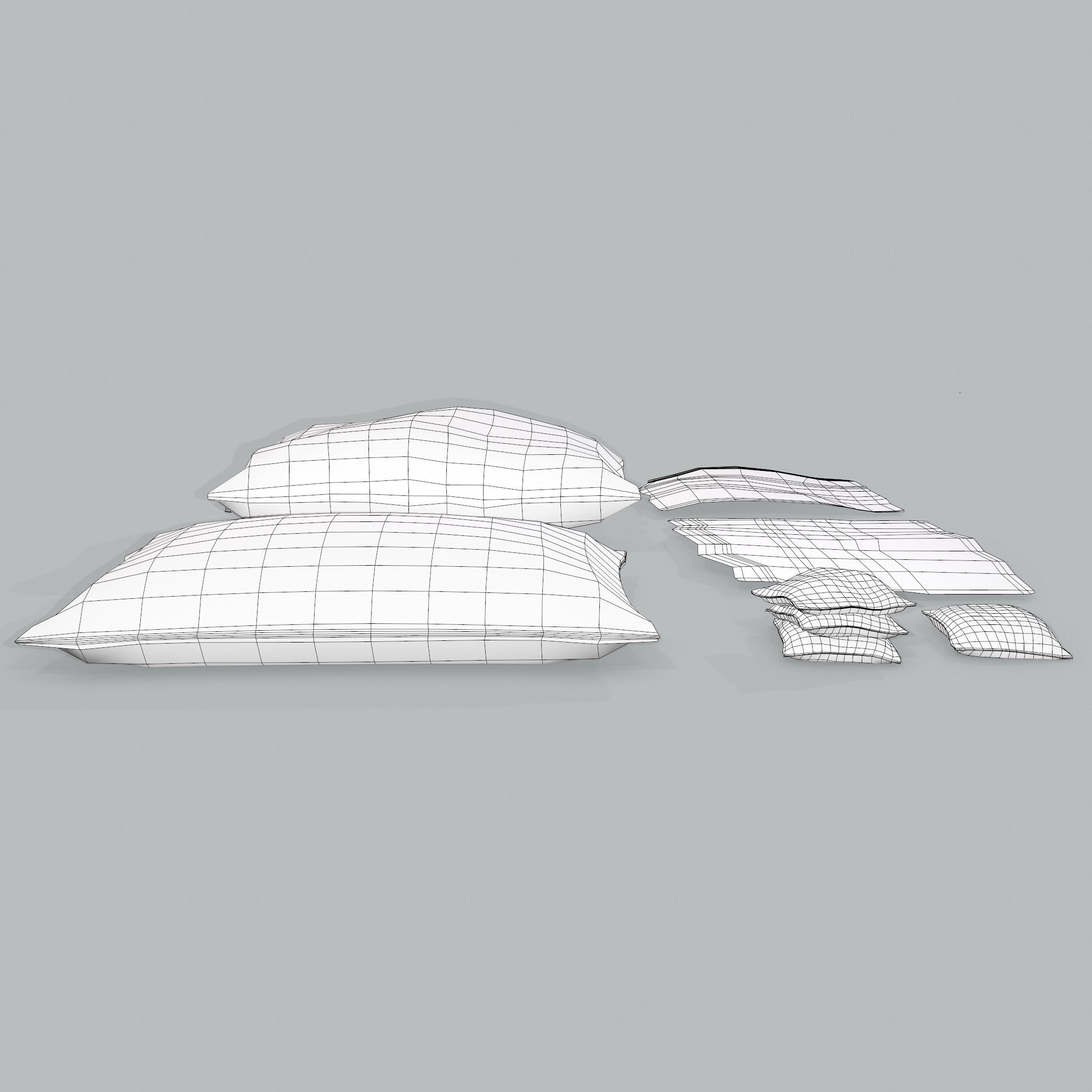 Burlap Sack Pieces - 3D Model by Get Dead Entertainment