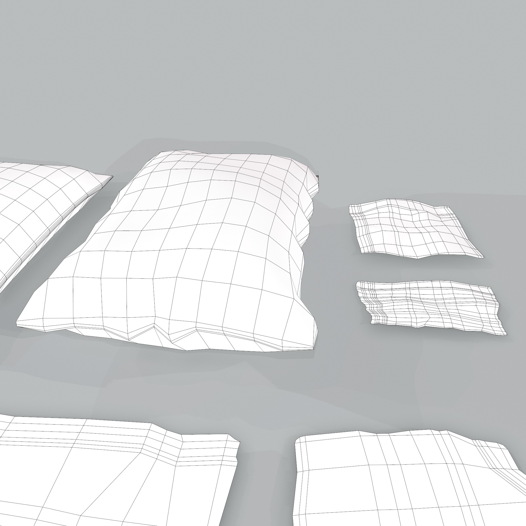 Burlap Sack Pieces - 3D Model by Get Dead Entertainment