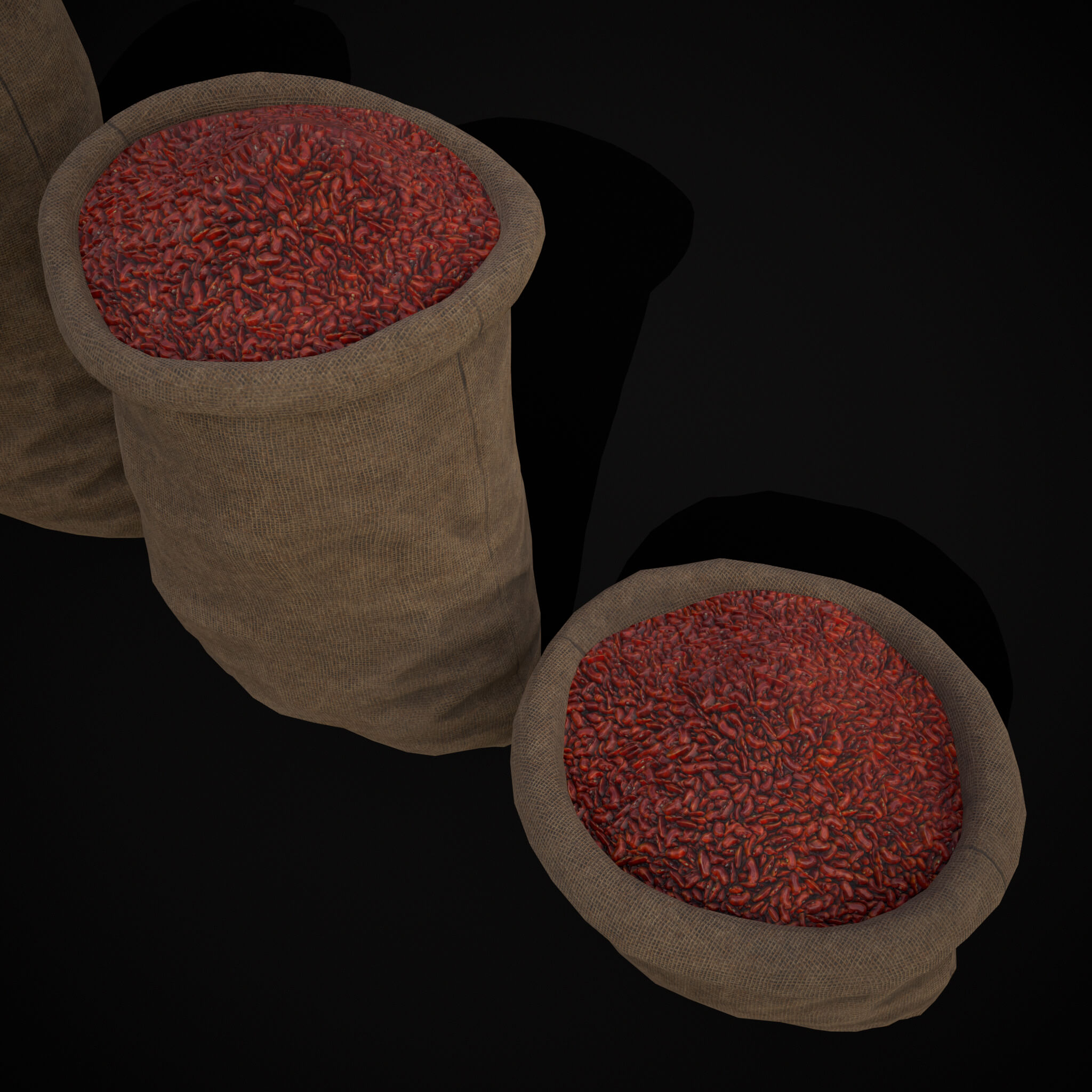 Burlap Sacks of Kidney Beans - 3D Model by Get Dead Entertainment