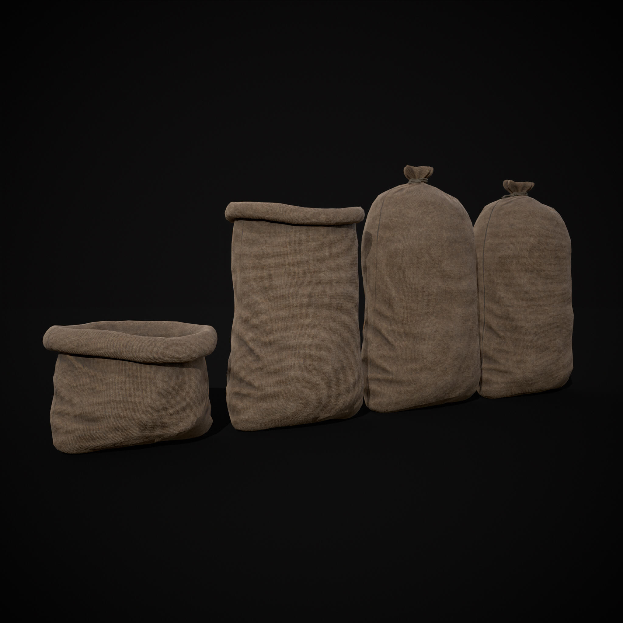 Burlap Sacks Storage - 3D Model by Get Dead Entertainment