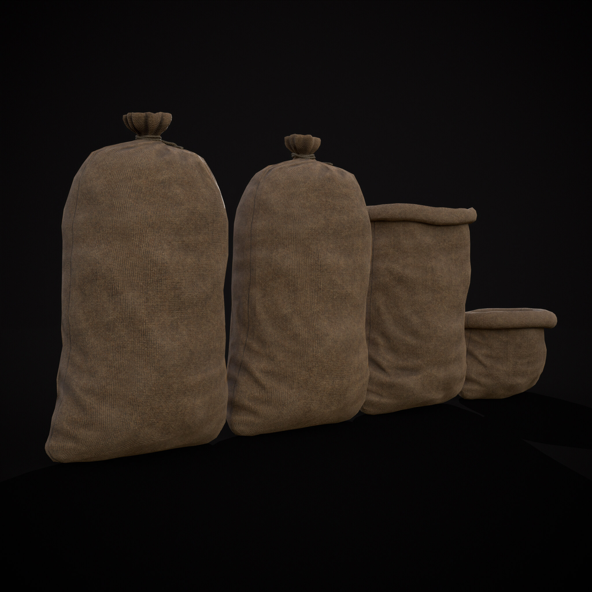 Burlap Sacks Storage - 3D Model by Get Dead Entertainment
