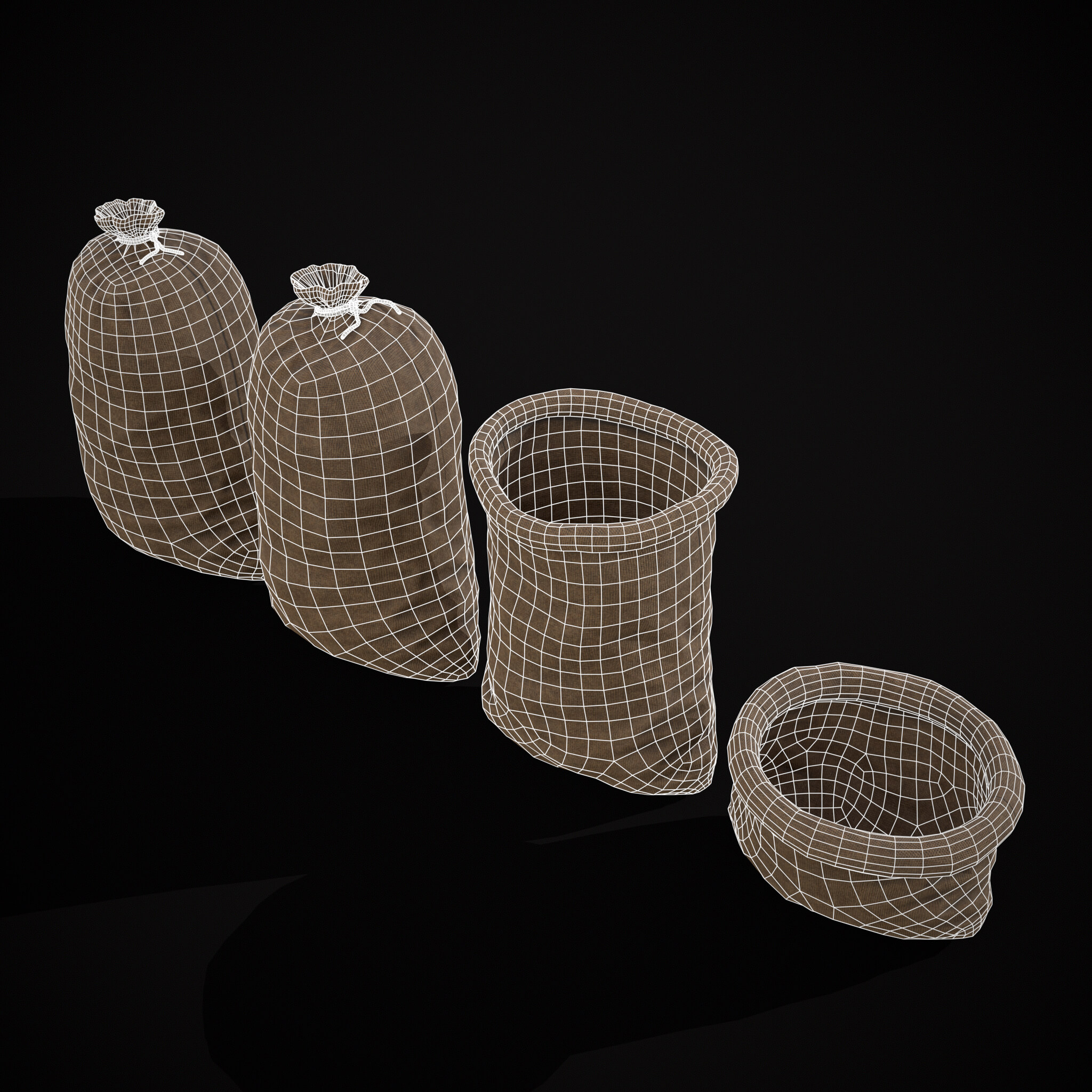 Burlap Sacks Storage - 3D Model by Get Dead Entertainment