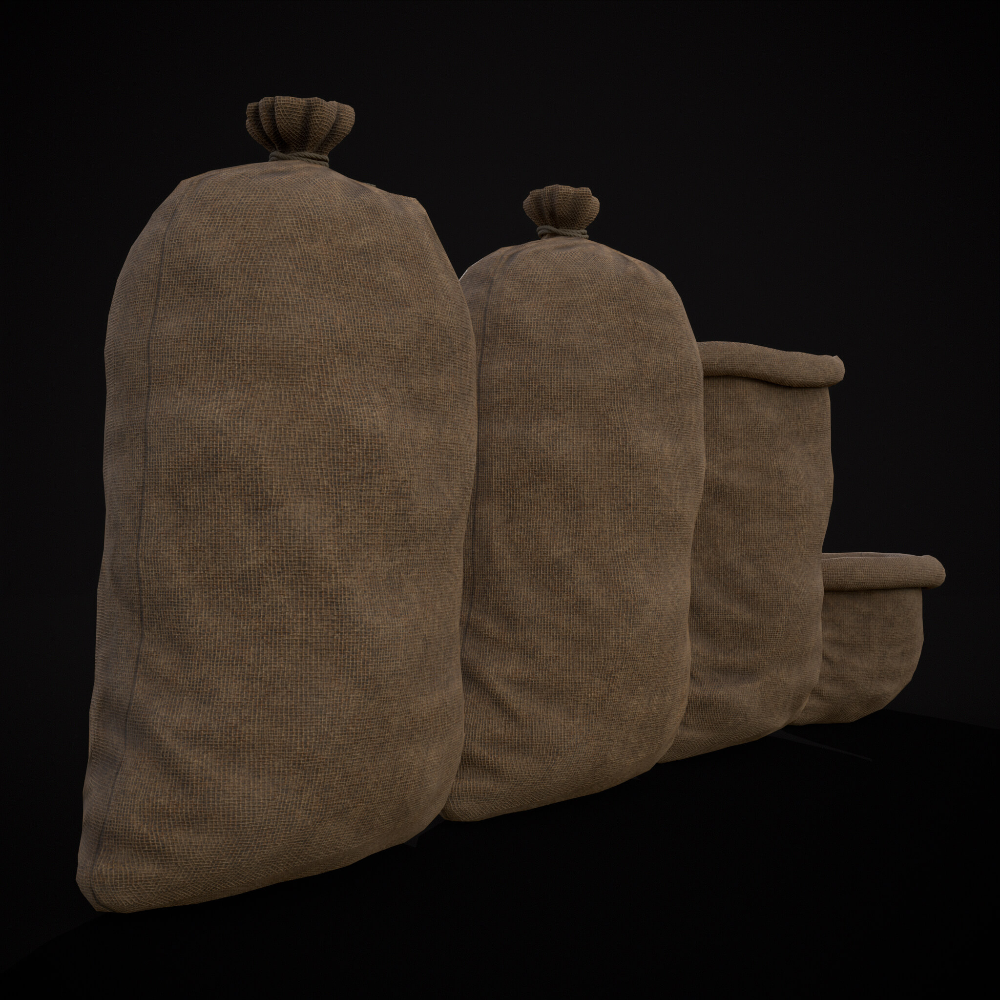 Burlap Sacks Storage - 3D Model by Get Dead Entertainment