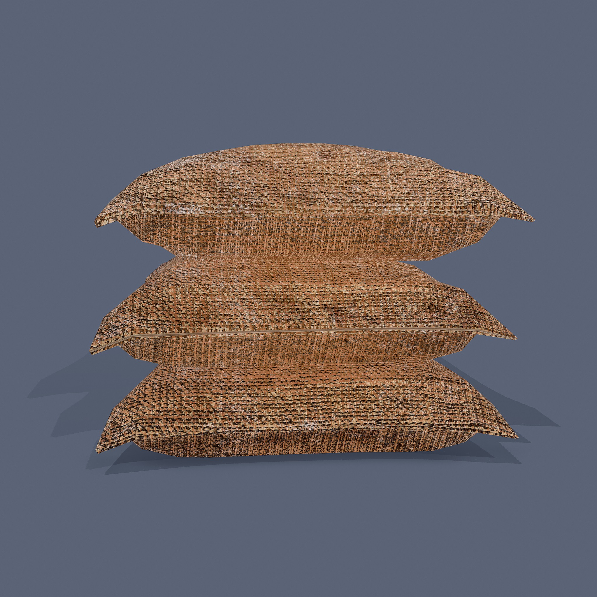 Burlap Stack of Three Sacks Straight - 3D Model by Get Dead Entertainment