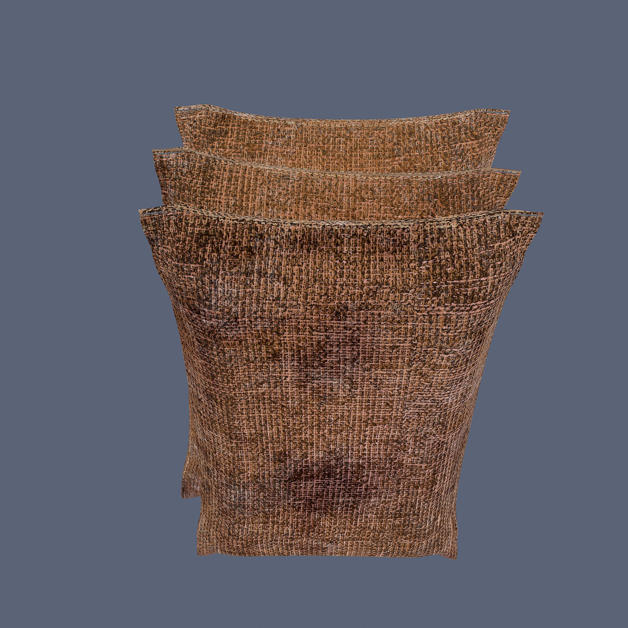 Burlap Stack of Three Sacks Straight - 3D Model by Get Dead Entertainment