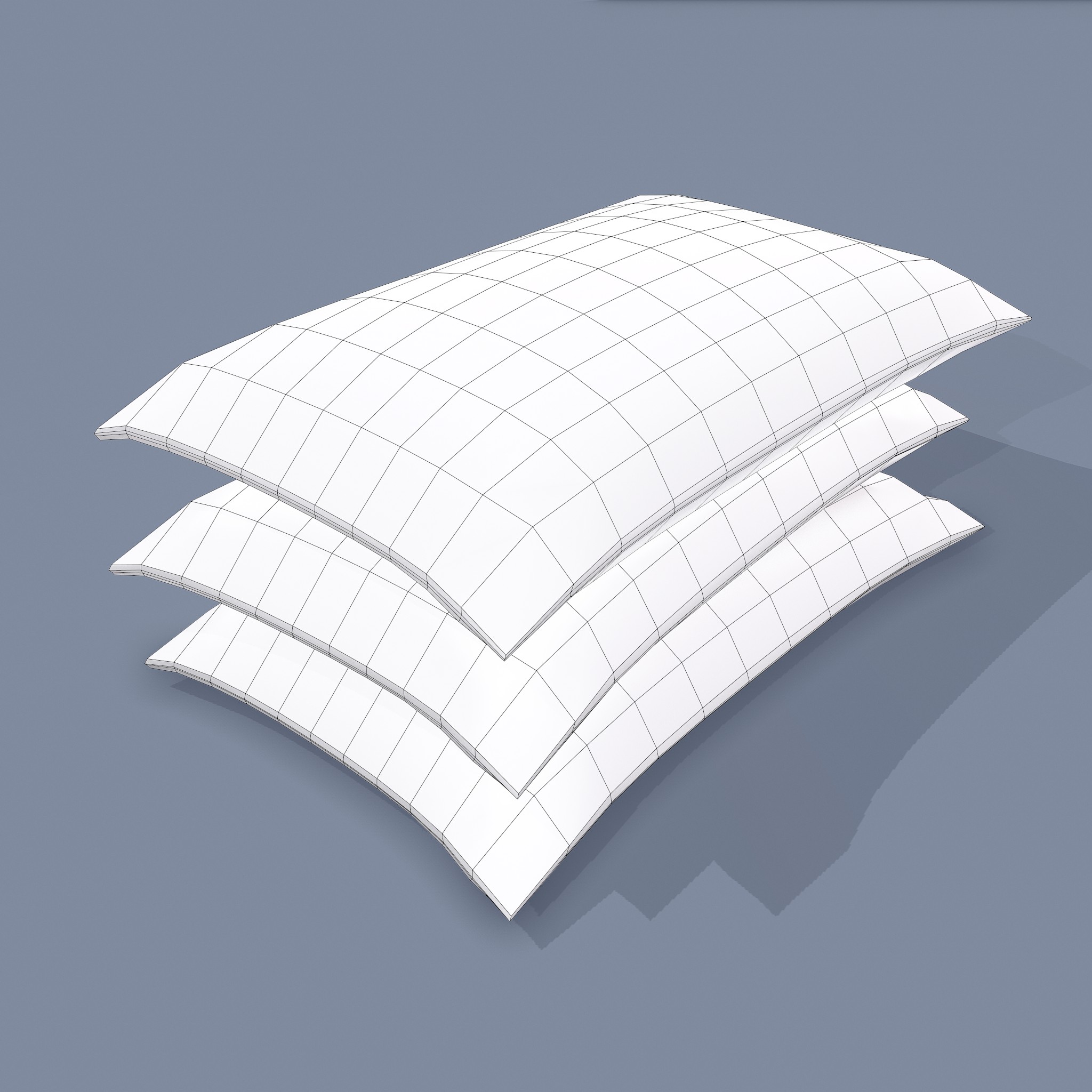 Burlap Stack of Three Sacks Straight - 3D Model by Get Dead Entertainment