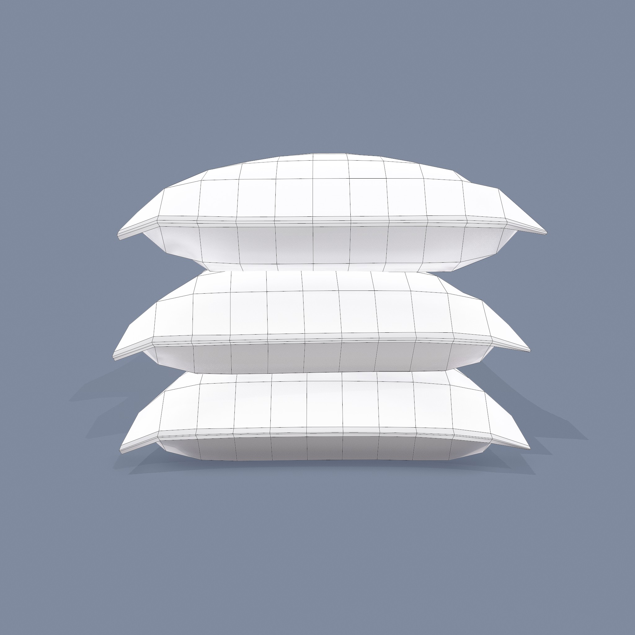 Burlap Stack of Three Sacks Straight - 3D Model by Get Dead Entertainment