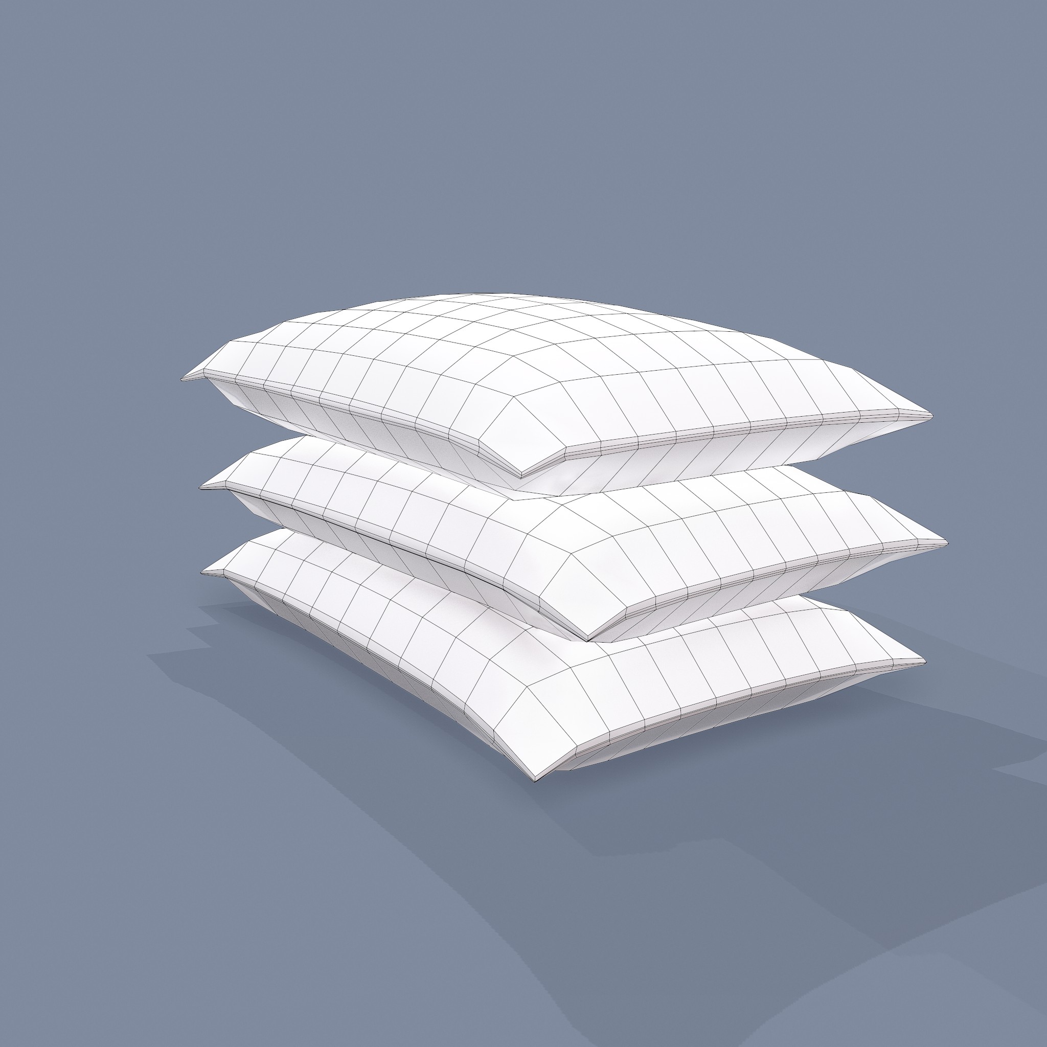 Burlap Stack of Three Sacks Straight - 3D Model by Get Dead Entertainment