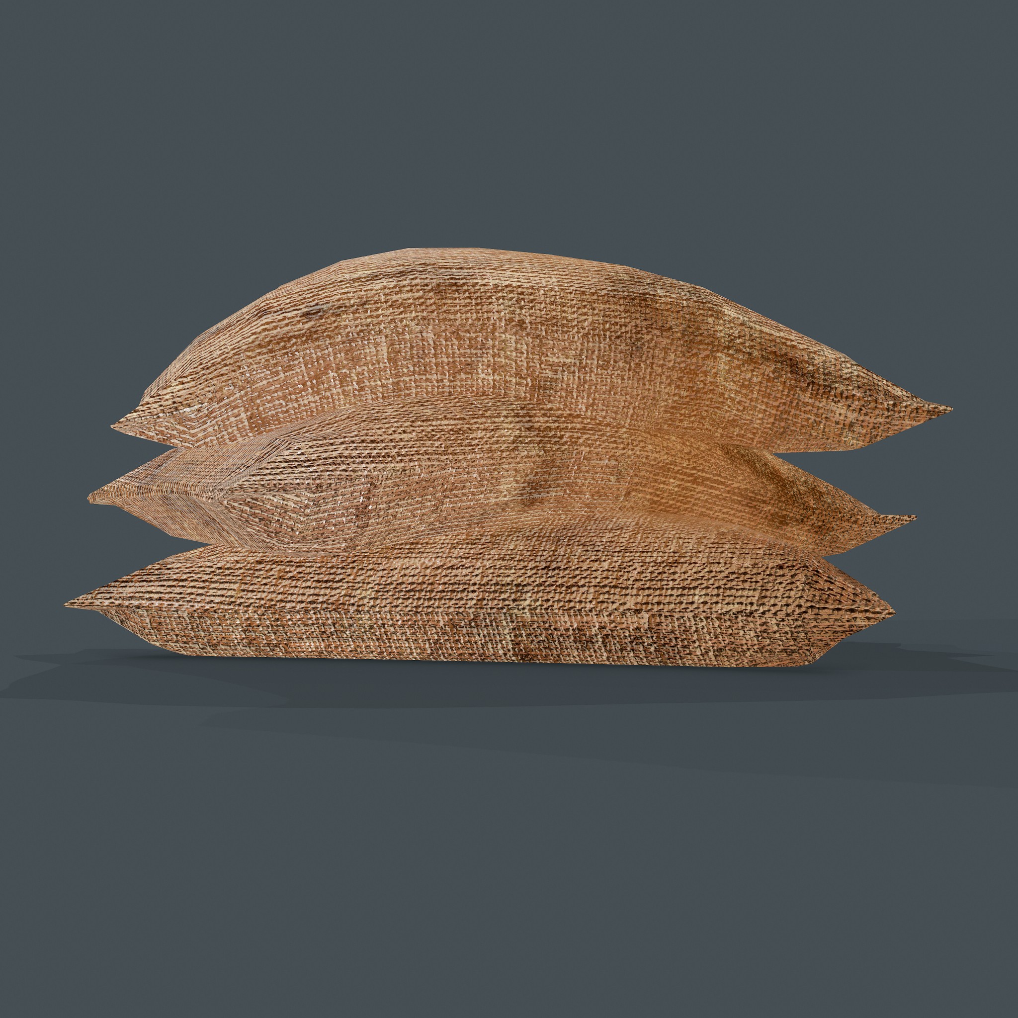Burlap Stack of Three Sacks Unorderly - 3D Model by Get Dead Entertainment