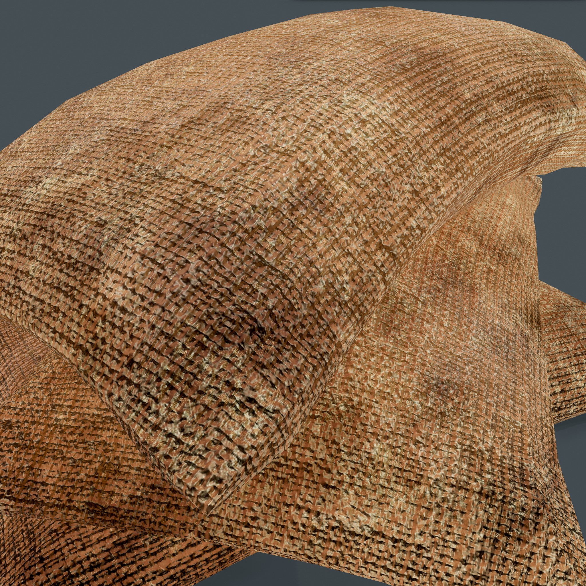 Burlap Stack of Three Sacks Unorderly - 3D Model by Get Dead Entertainment