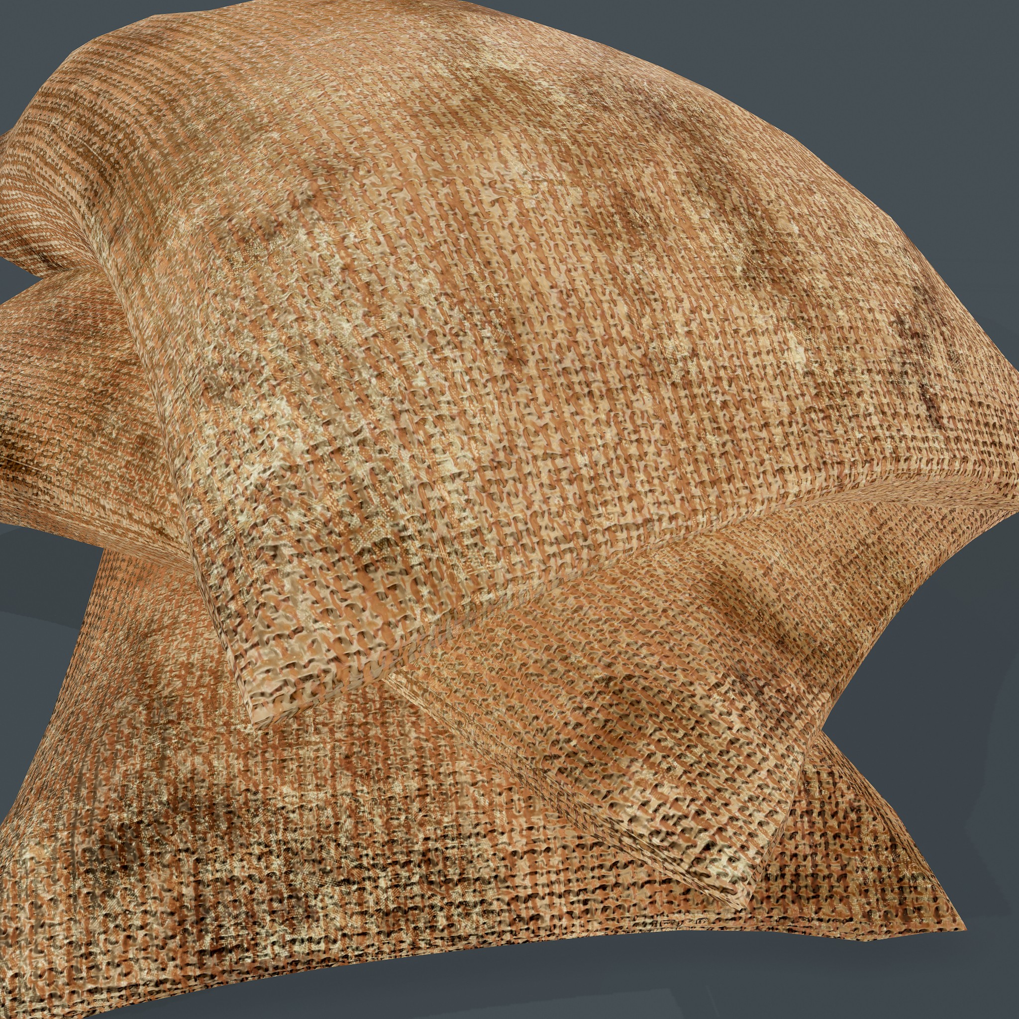 Burlap Stack of Three Sacks Unorderly - 3D Model by Get Dead Entertainment