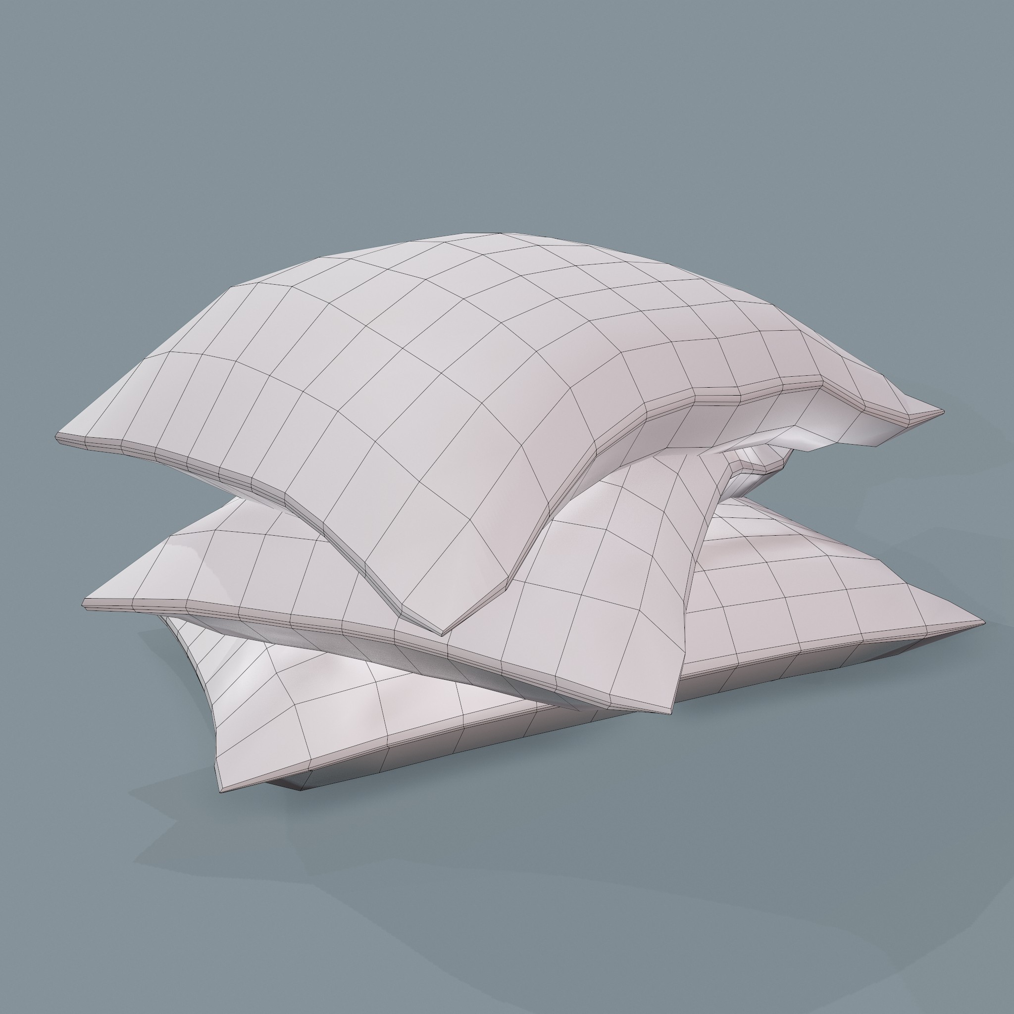 Burlap Stack of Three Sacks Unorderly - 3D Model by Get Dead Entertainment