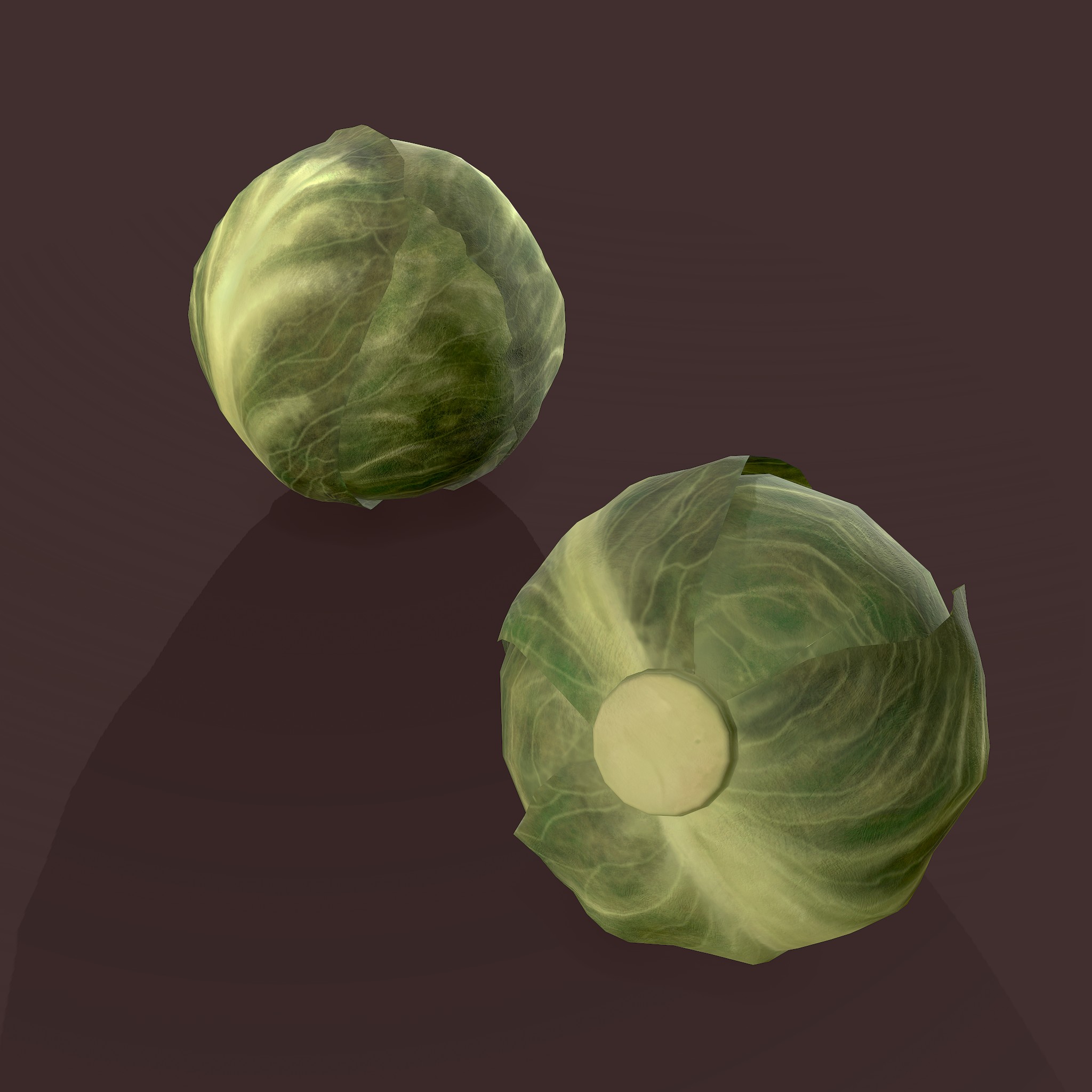 Cabbage Round Green Veggie - 3D Model by Get Dead Entertainment
