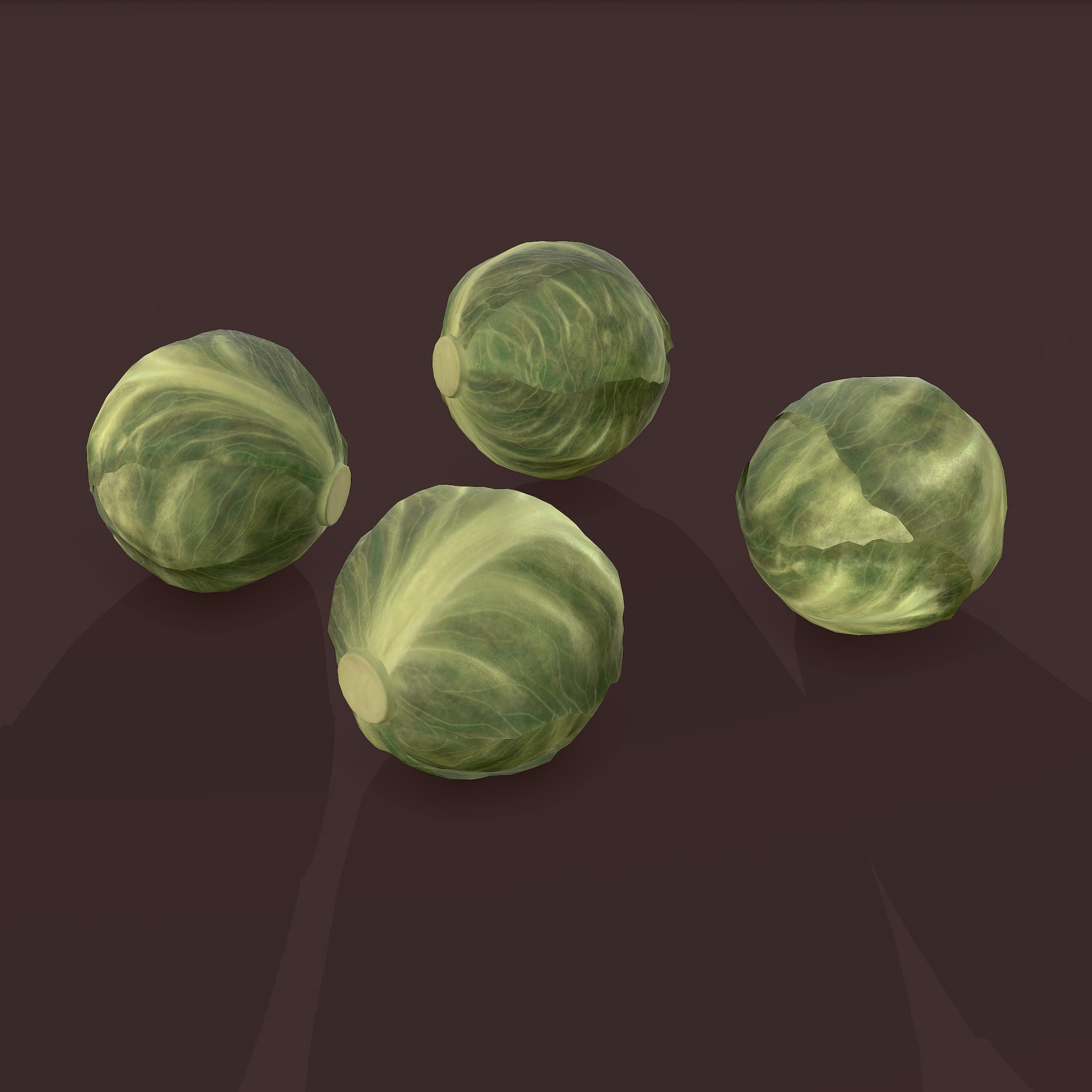 Cabbage Round Green Veggie - 3D Model by Get Dead Entertainment
