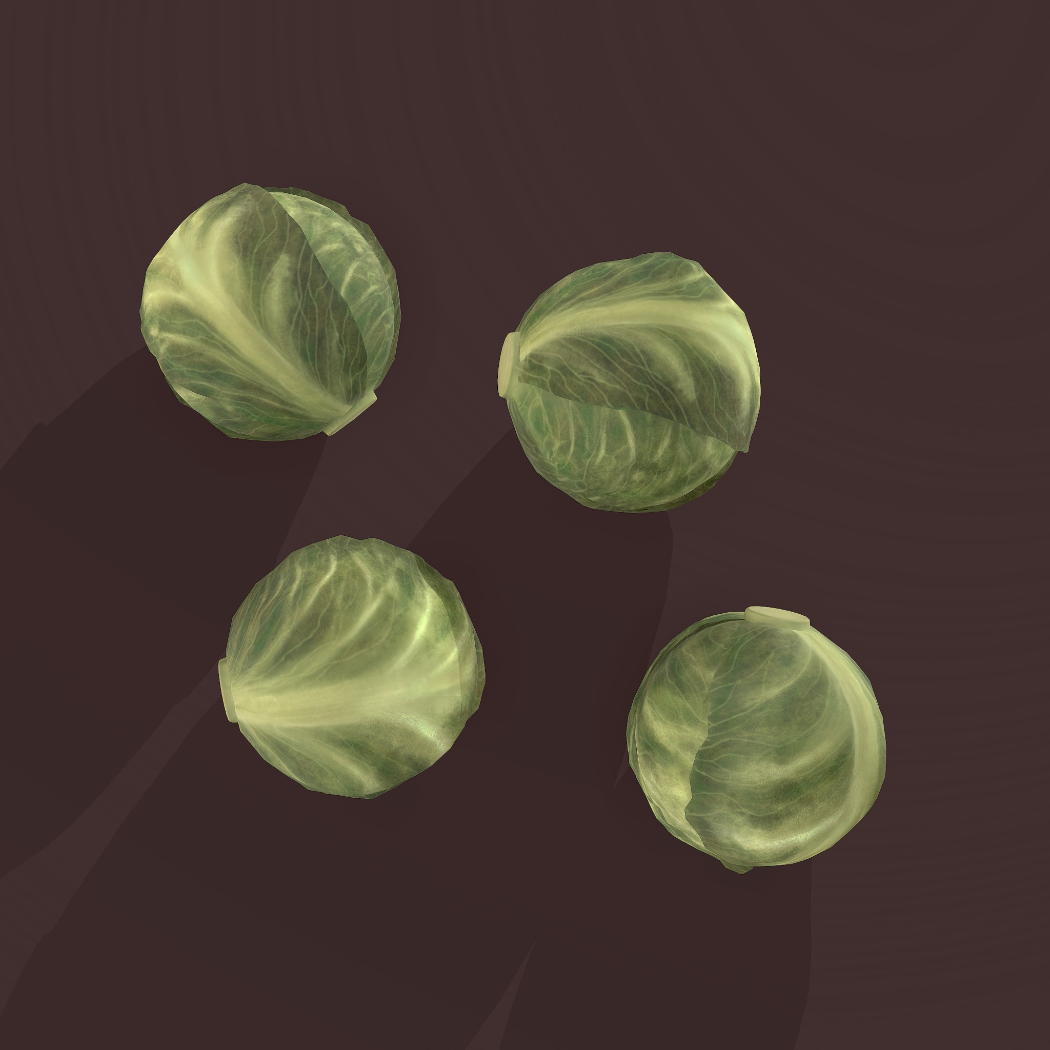 Cabbage Round Green Veggie - 3D Model by Get Dead Entertainment