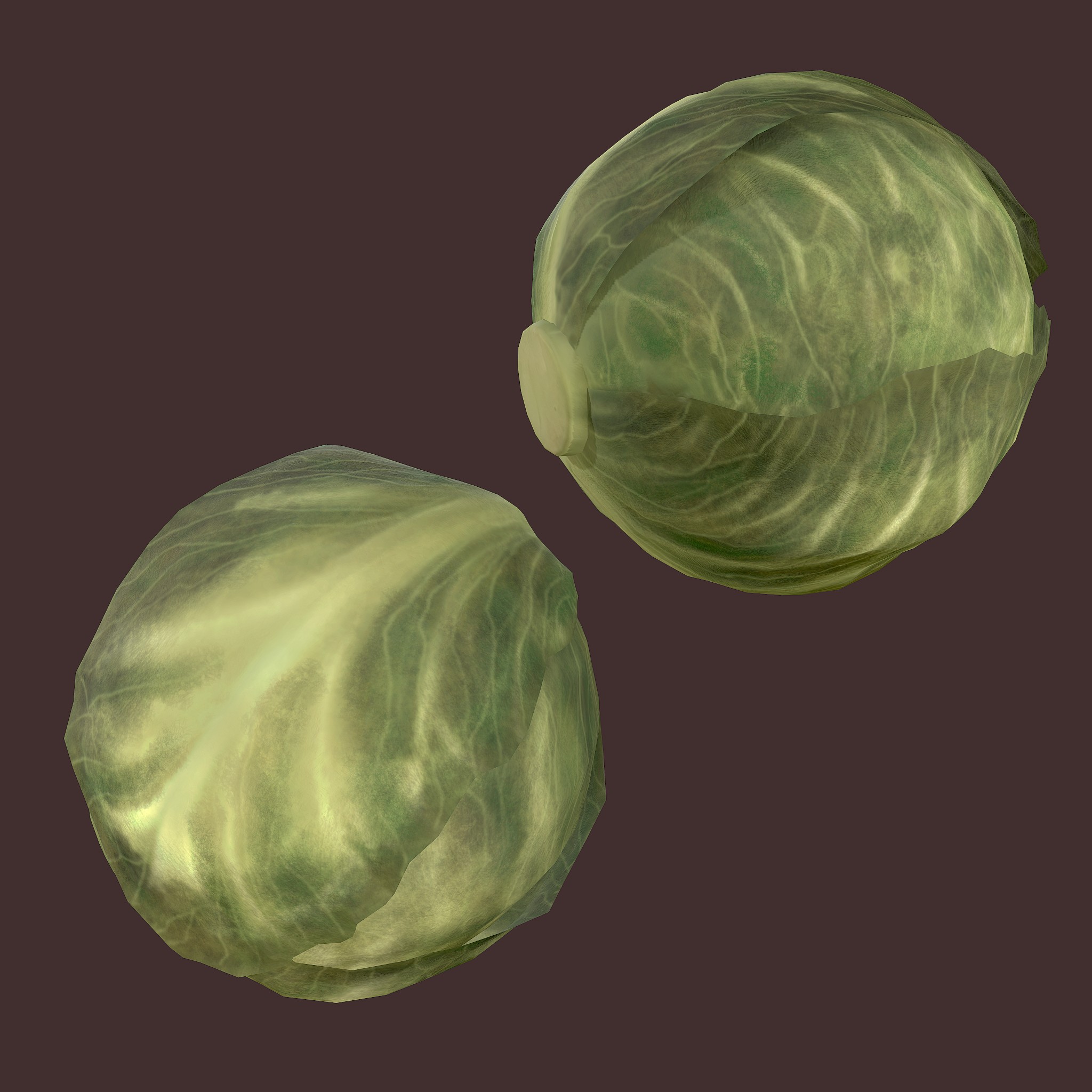 Cabbage Round Green Veggie - 3D Model by Get Dead Entertainment