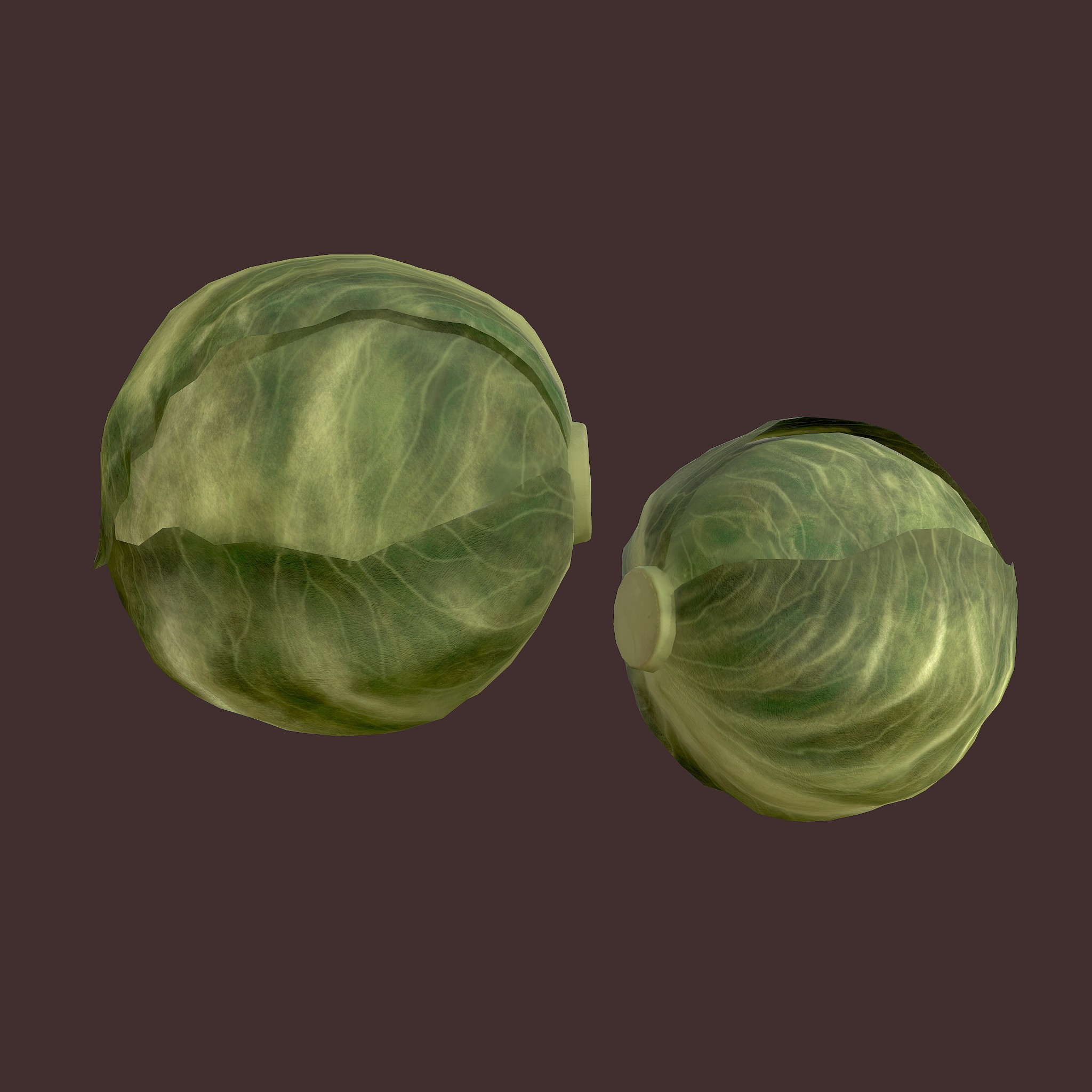 Cabbage Round Green Veggie - 3D Model by Get Dead Entertainment