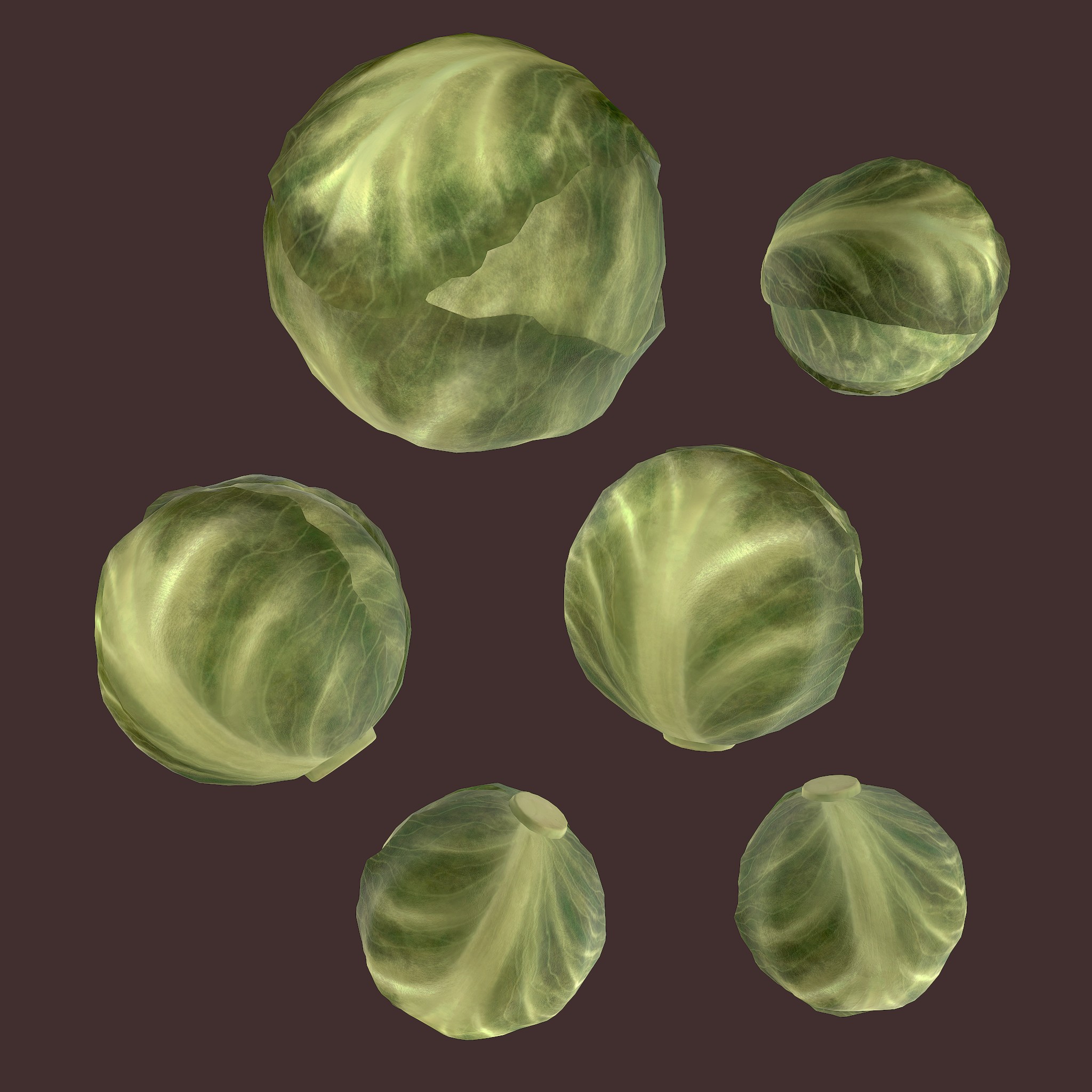 Cabbage Round Green Veggie - 3D Model by Get Dead Entertainment