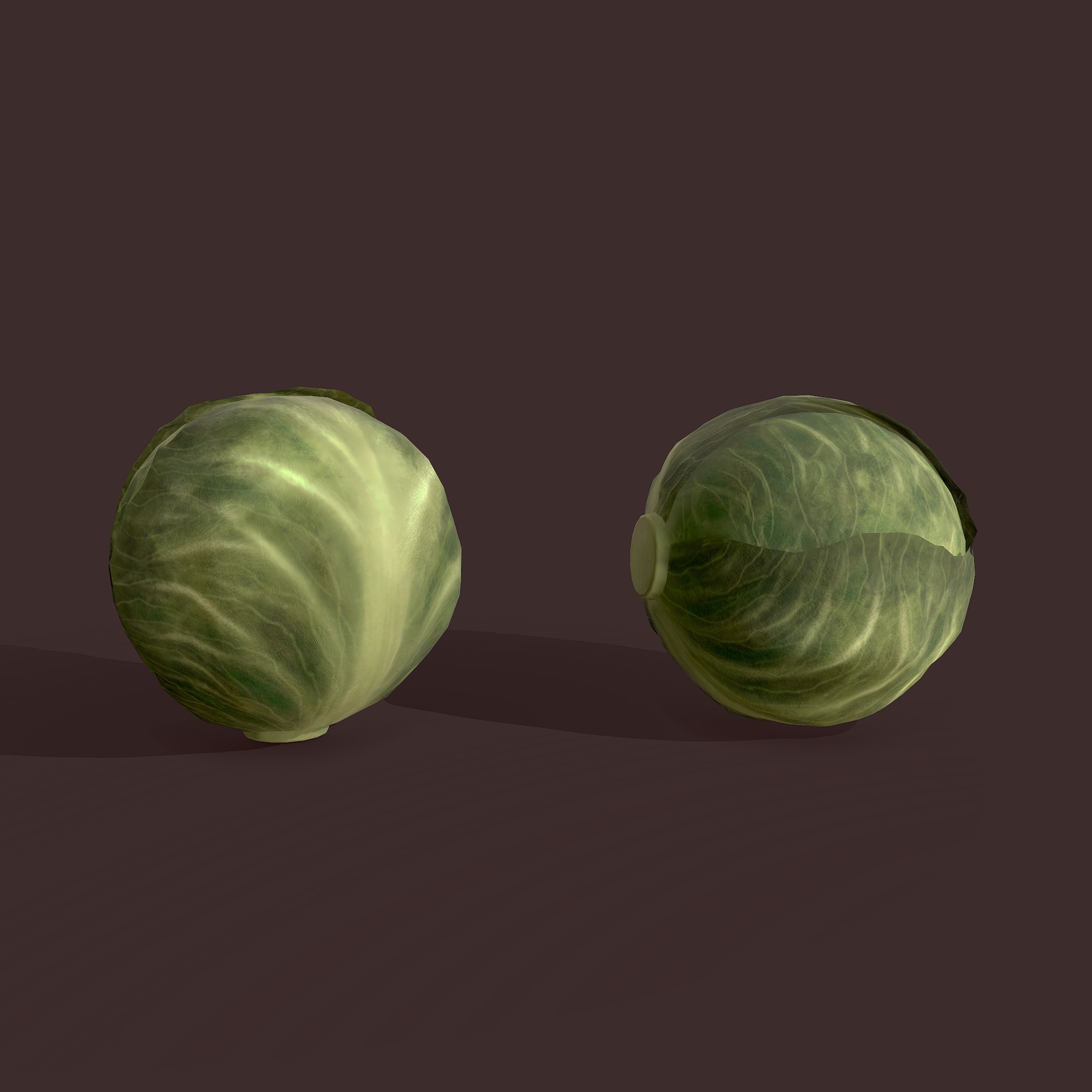 Cabbage Round Green Veggie - 3D Model by Get Dead Entertainment