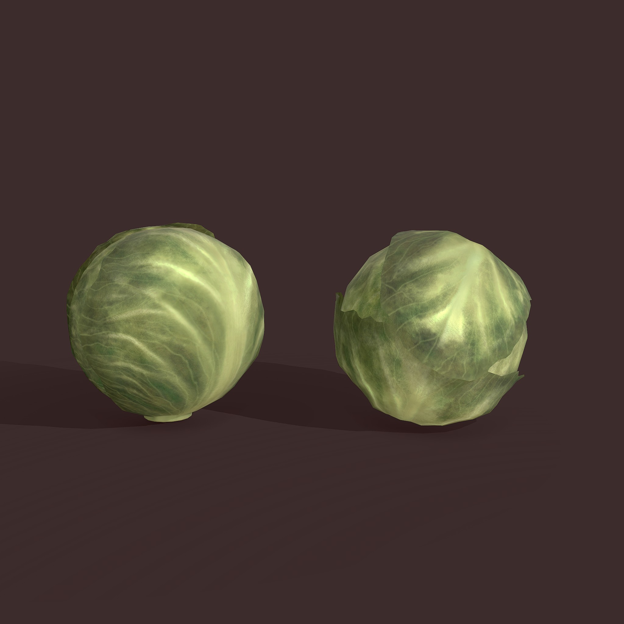 Cabbage Round Green Veggie - 3D Model by Get Dead Entertainment