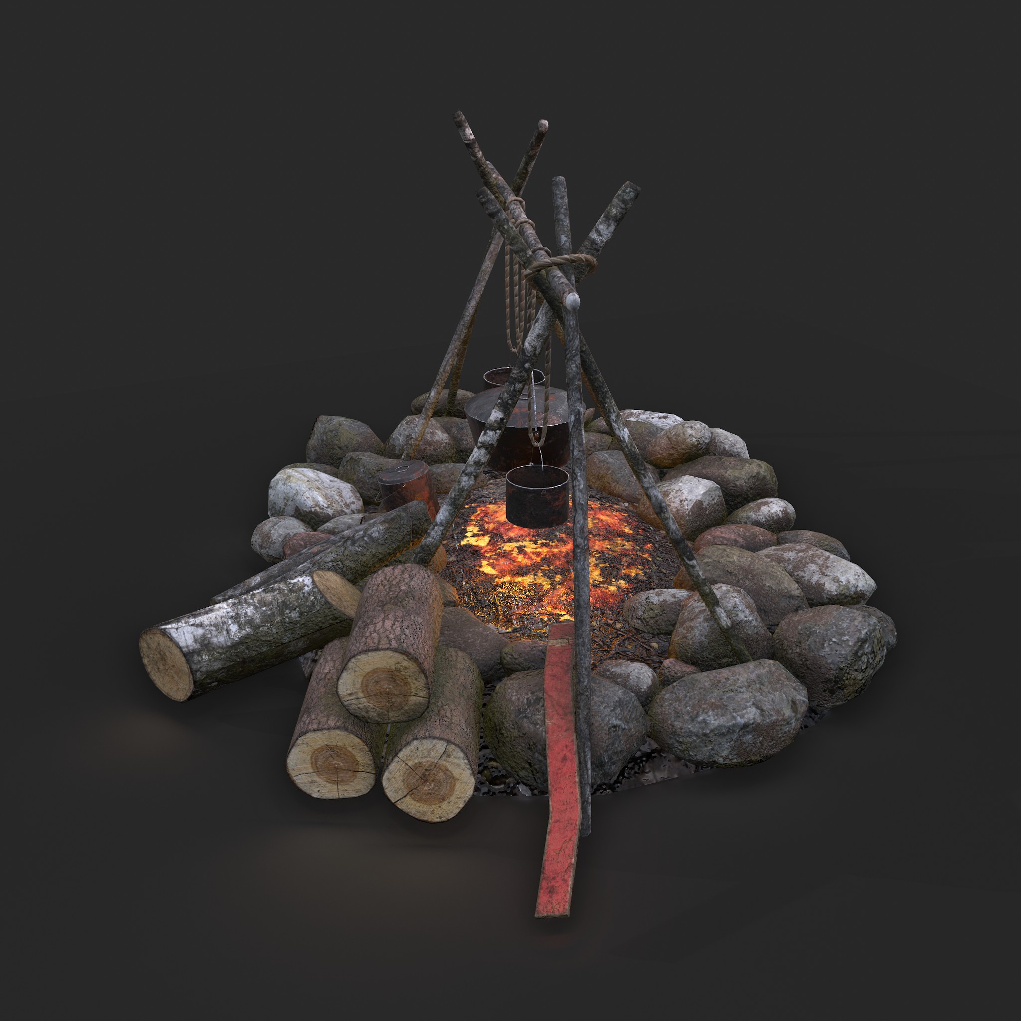 Camping Fire Pit - 3D Model by Get Dead Entertainment