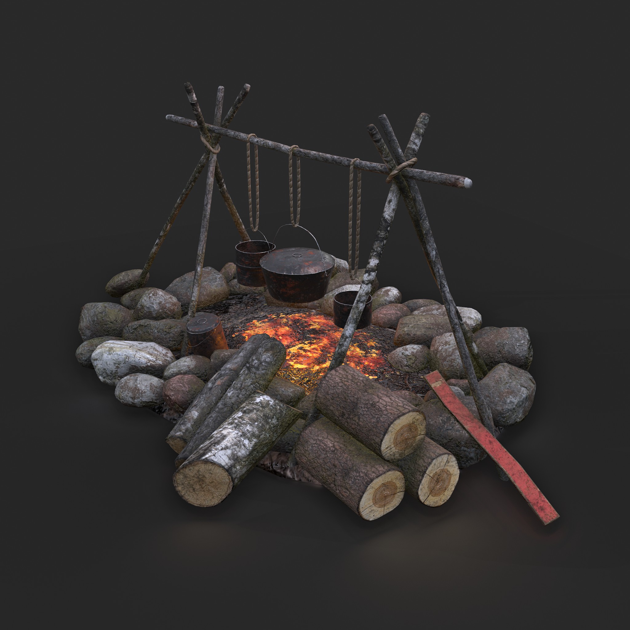 Camping Fire Pit - 3D Model by Get Dead Entertainment
