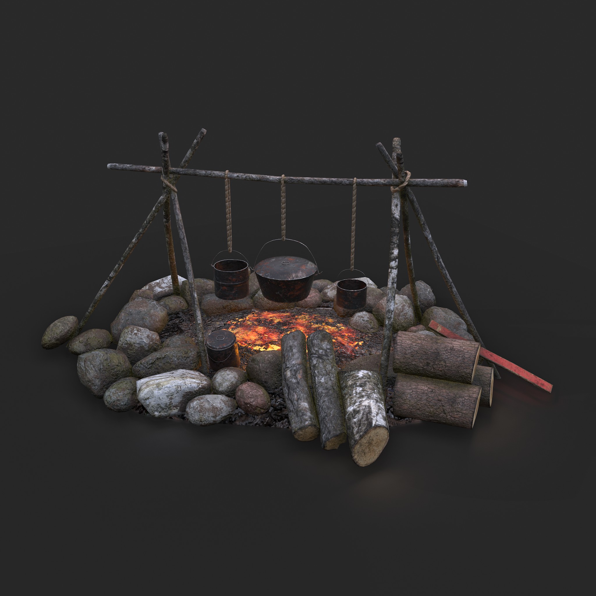 Camping Fire Pit - 3D Model by Get Dead Entertainment