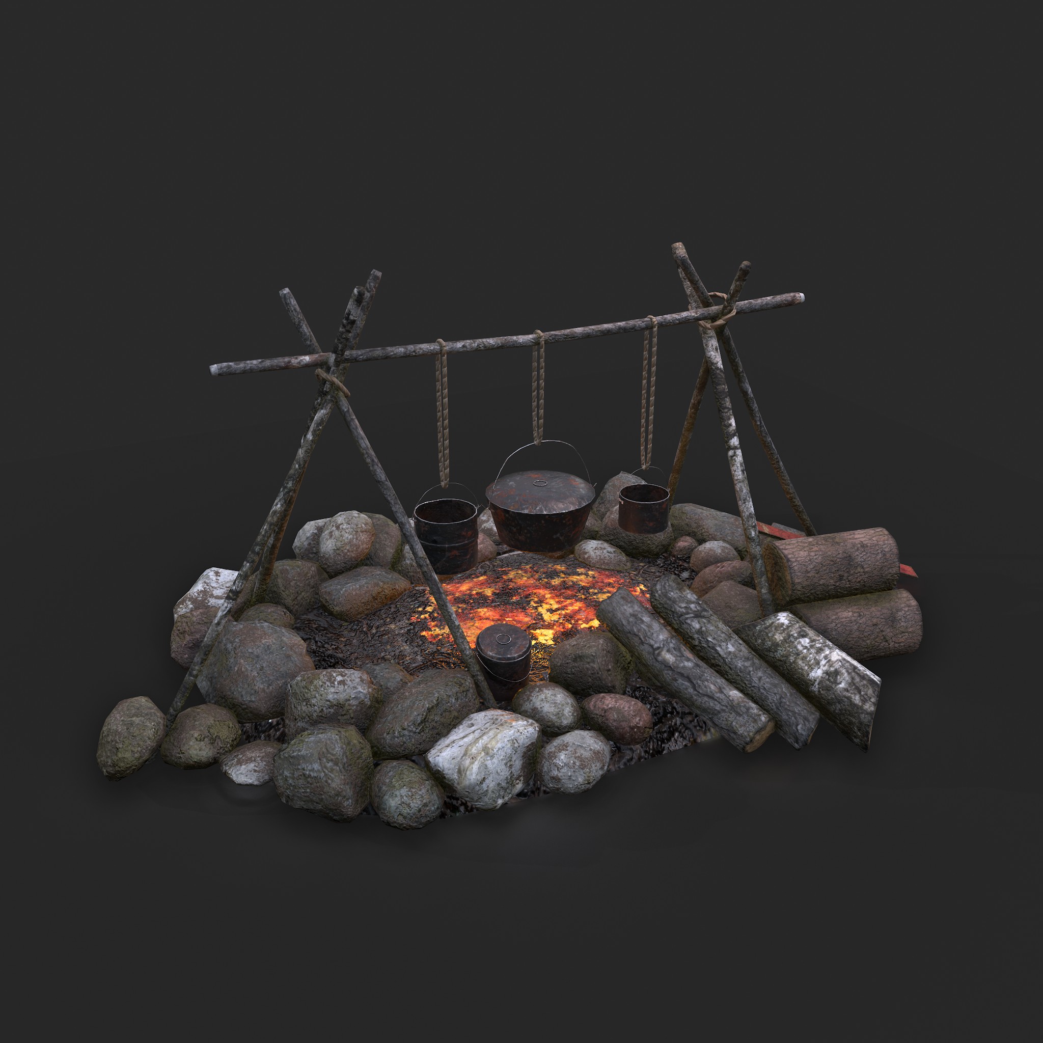Camping Fire Pit - 3D Model by Get Dead Entertainment