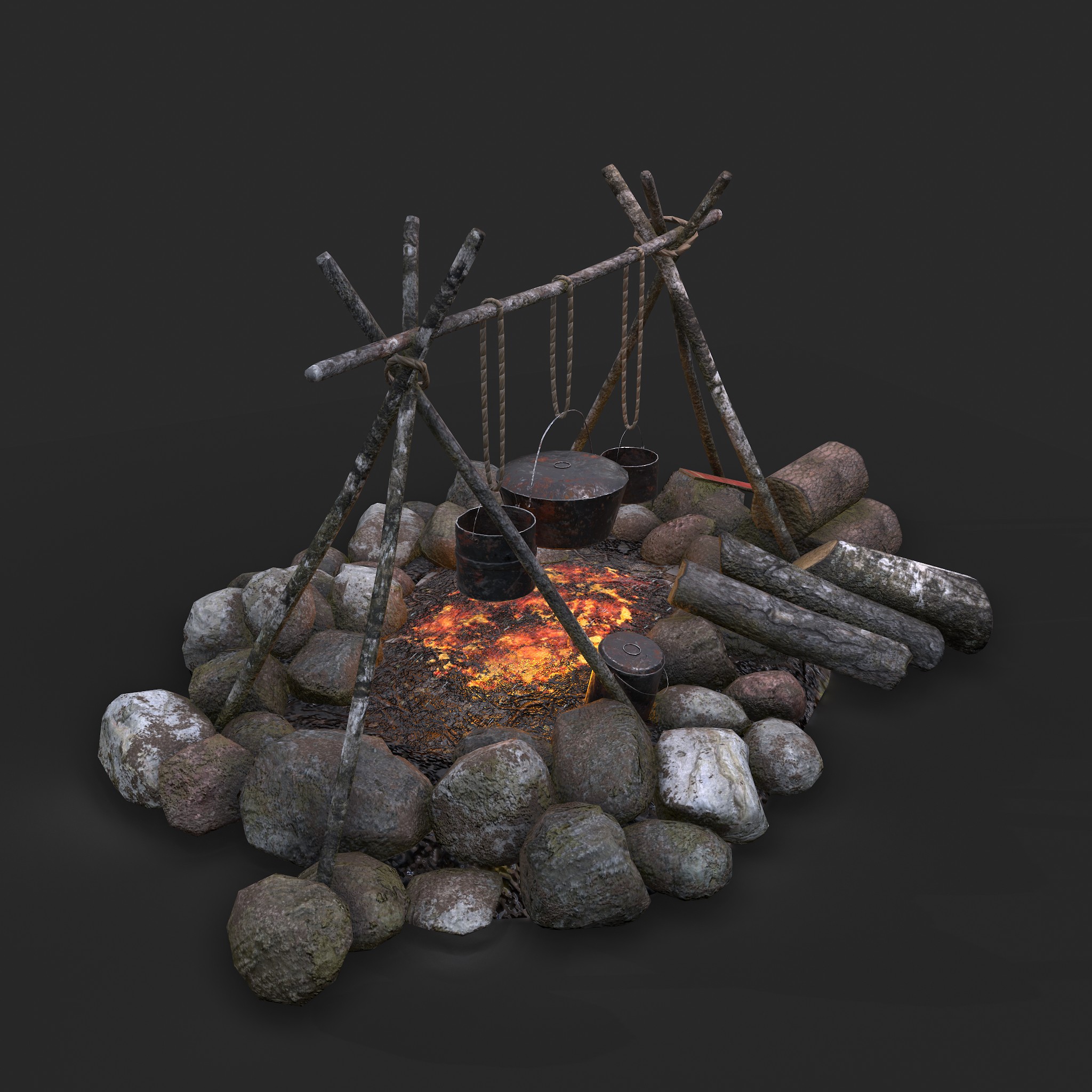 Camping Fire Pit - 3D Model by Get Dead Entertainment