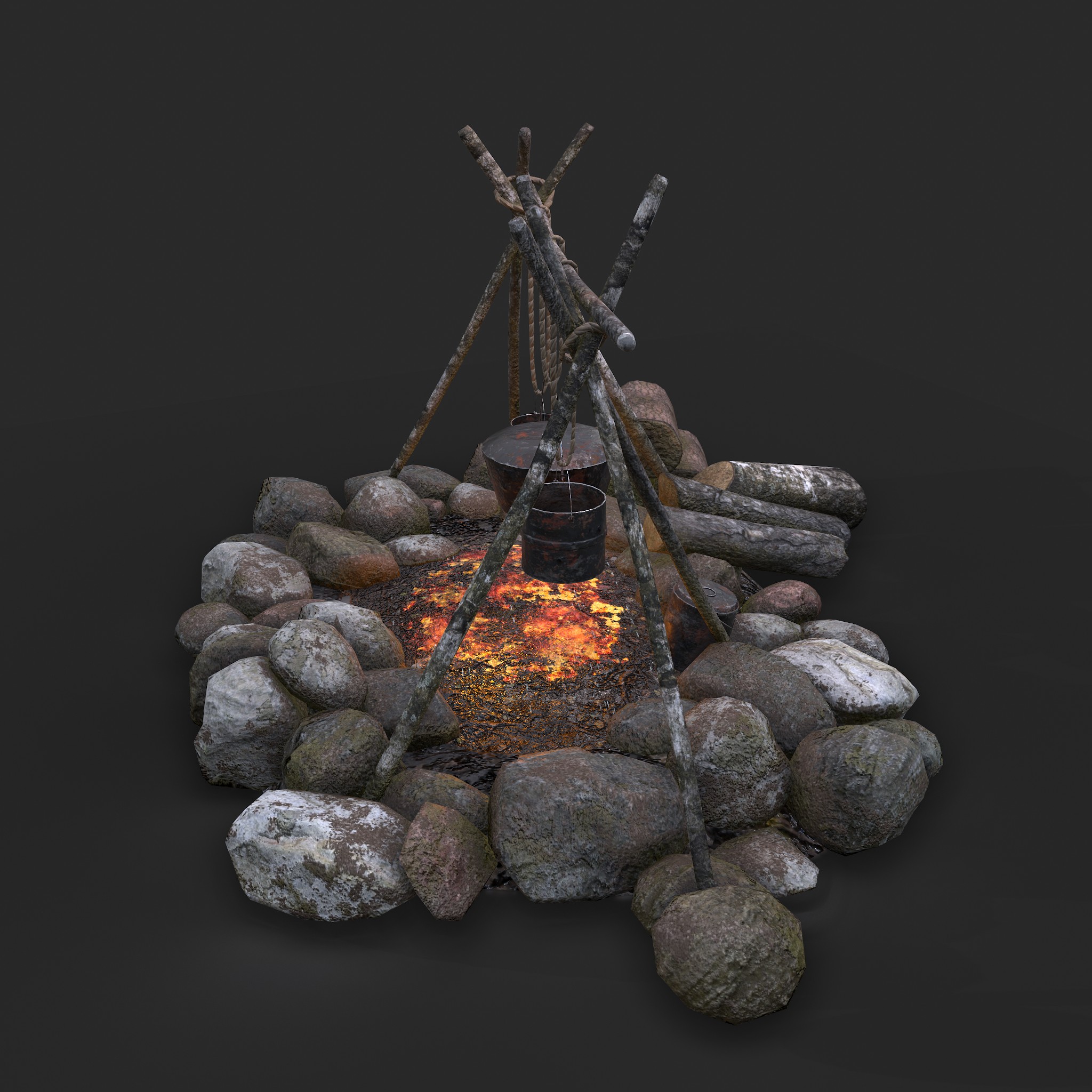 Camping Fire Pit - 3D Model by Get Dead Entertainment