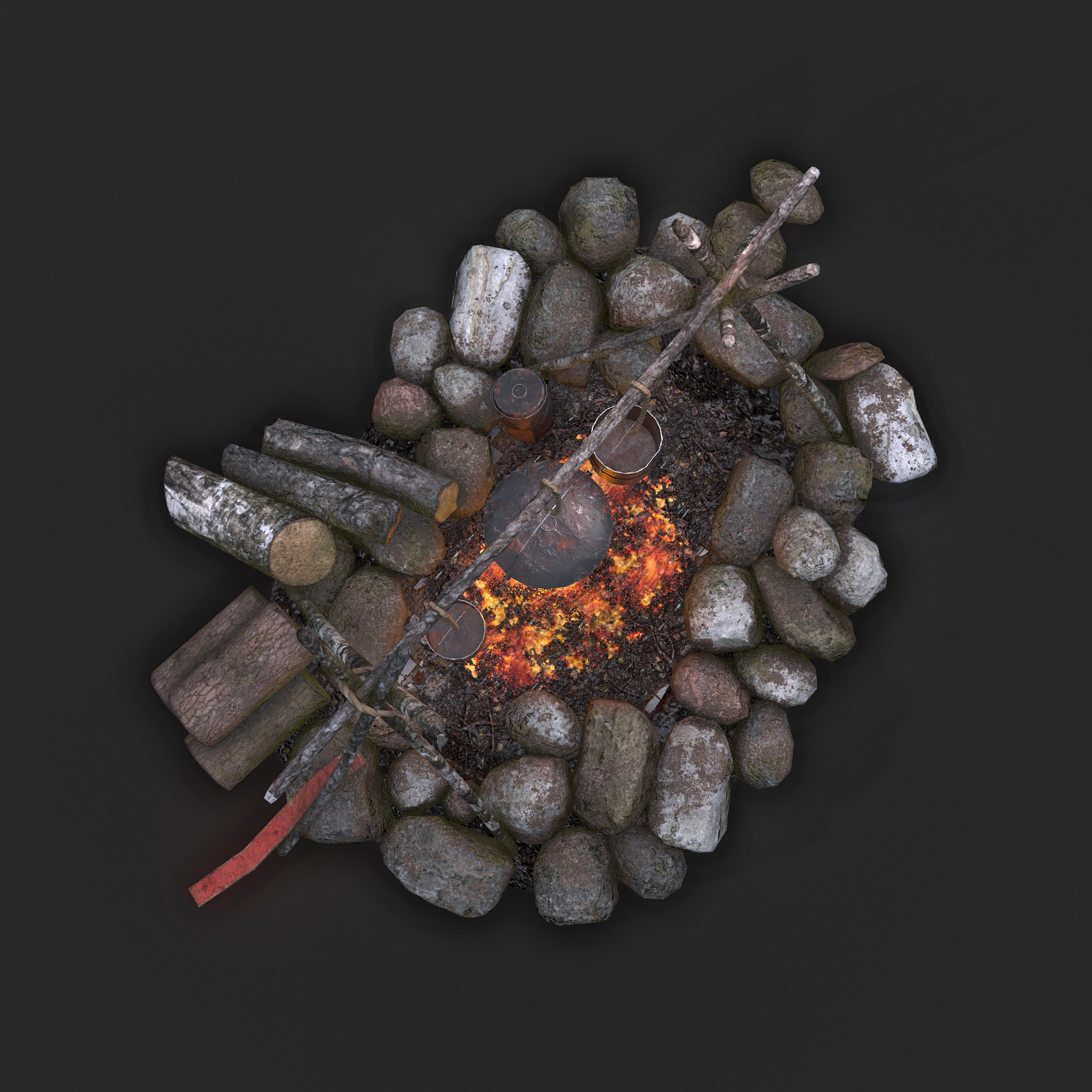 Camping Fire Pit - 3D Model by Get Dead Entertainment