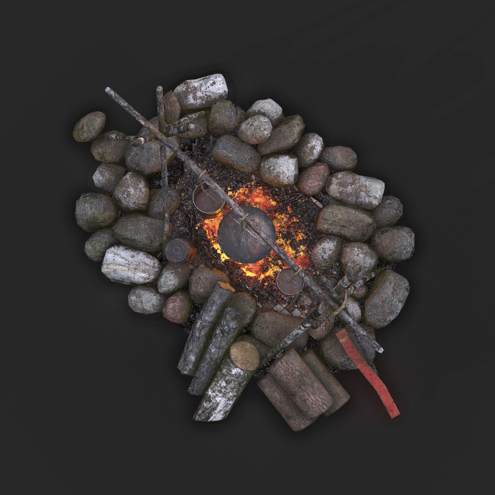 Camping Fire Pit - 3D Model by Get Dead Entertainment