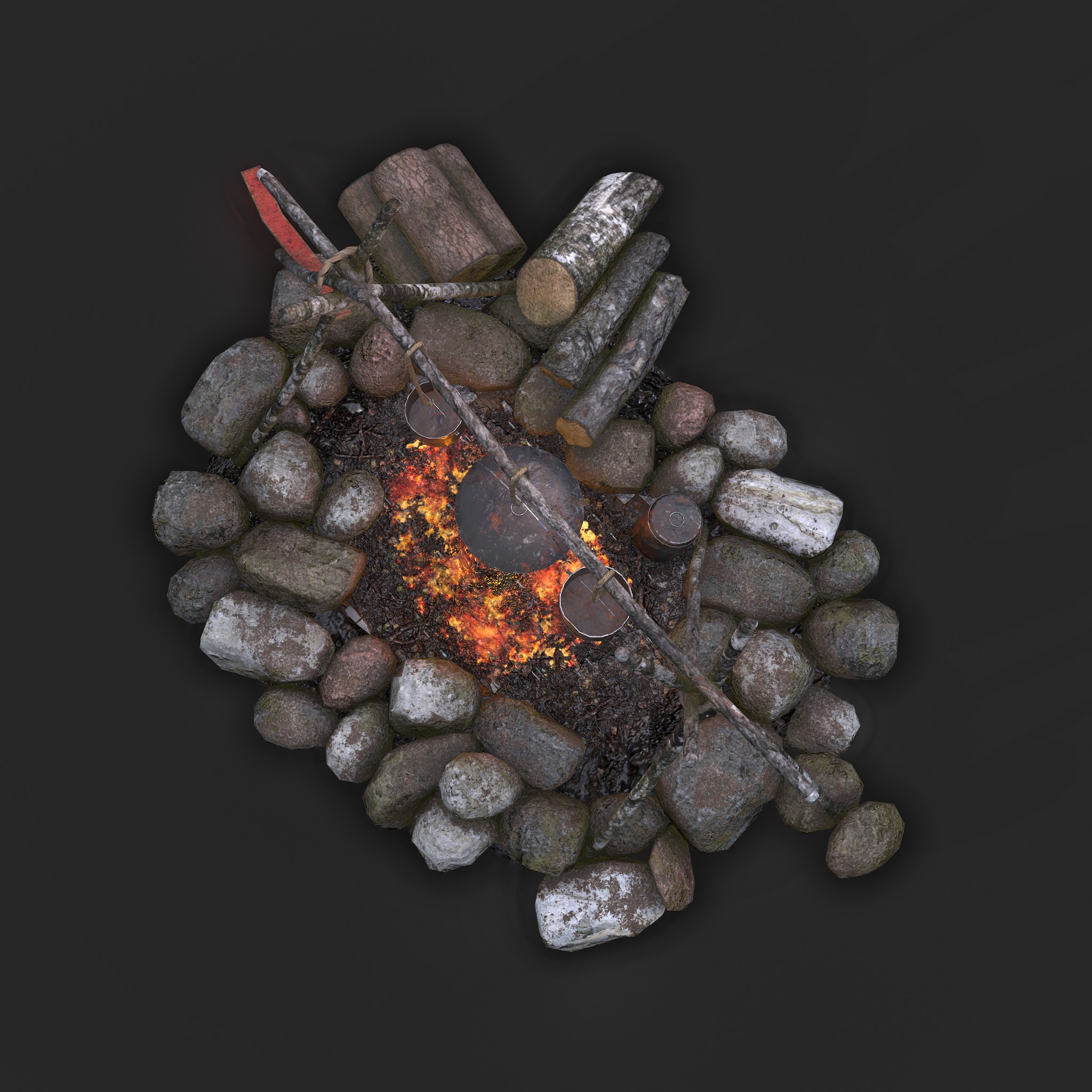Camping Fire Pit - 3D Model by Get Dead Entertainment