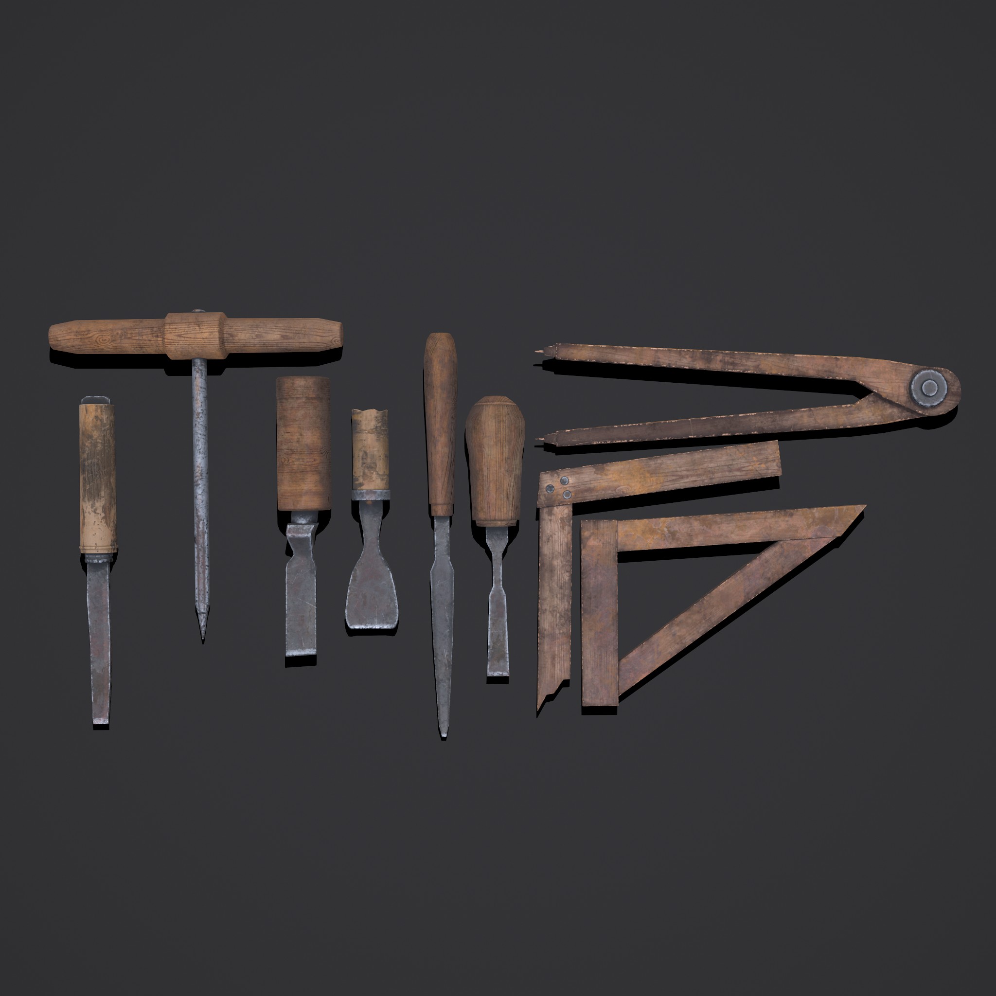 Carpenter Hand Tools - 3D Model by Get Dead Entertainment