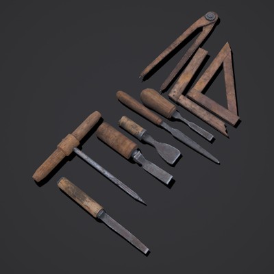Carpenter Hand Tools - 3D Model by Get Dead Entertainment
