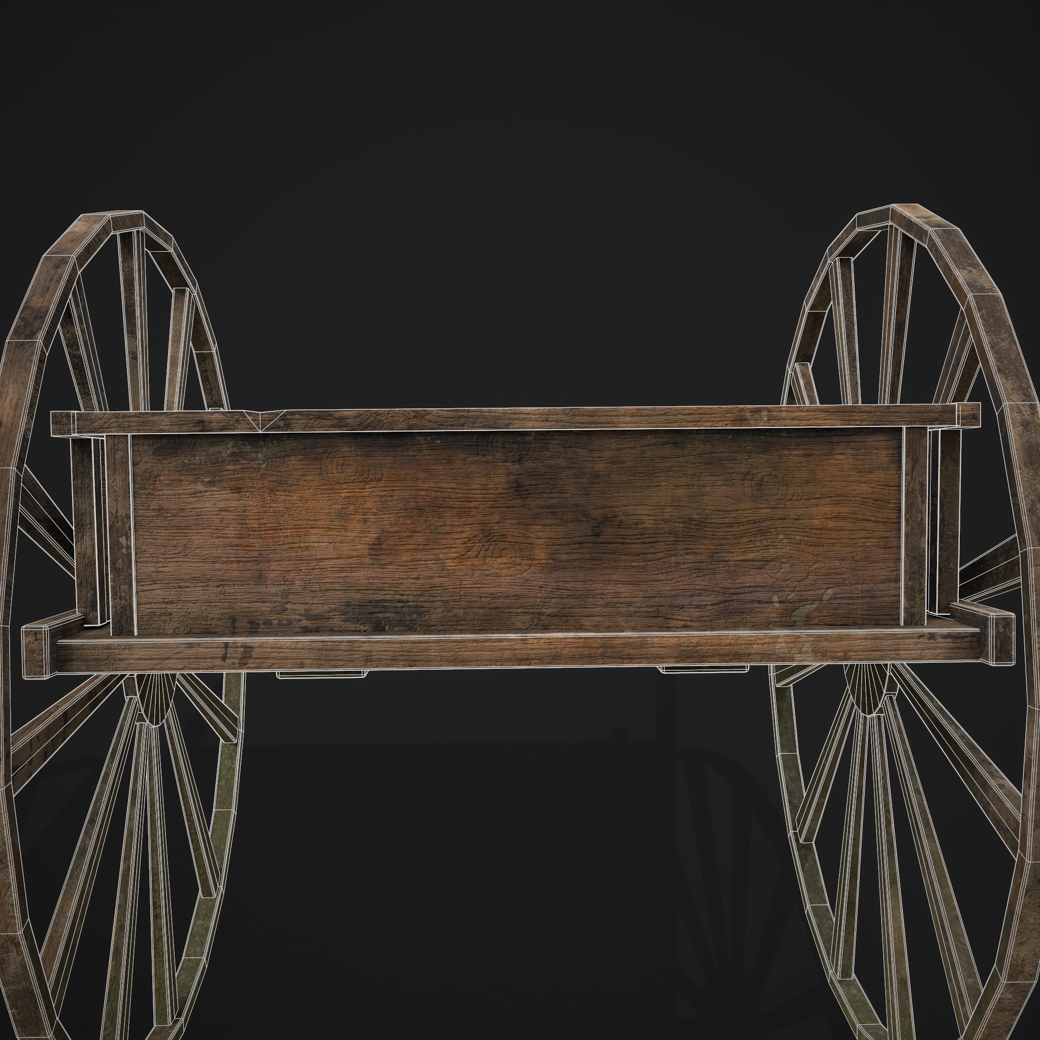 Cart Wooden Wheeled - 3D Model by Get Dead Entertainment