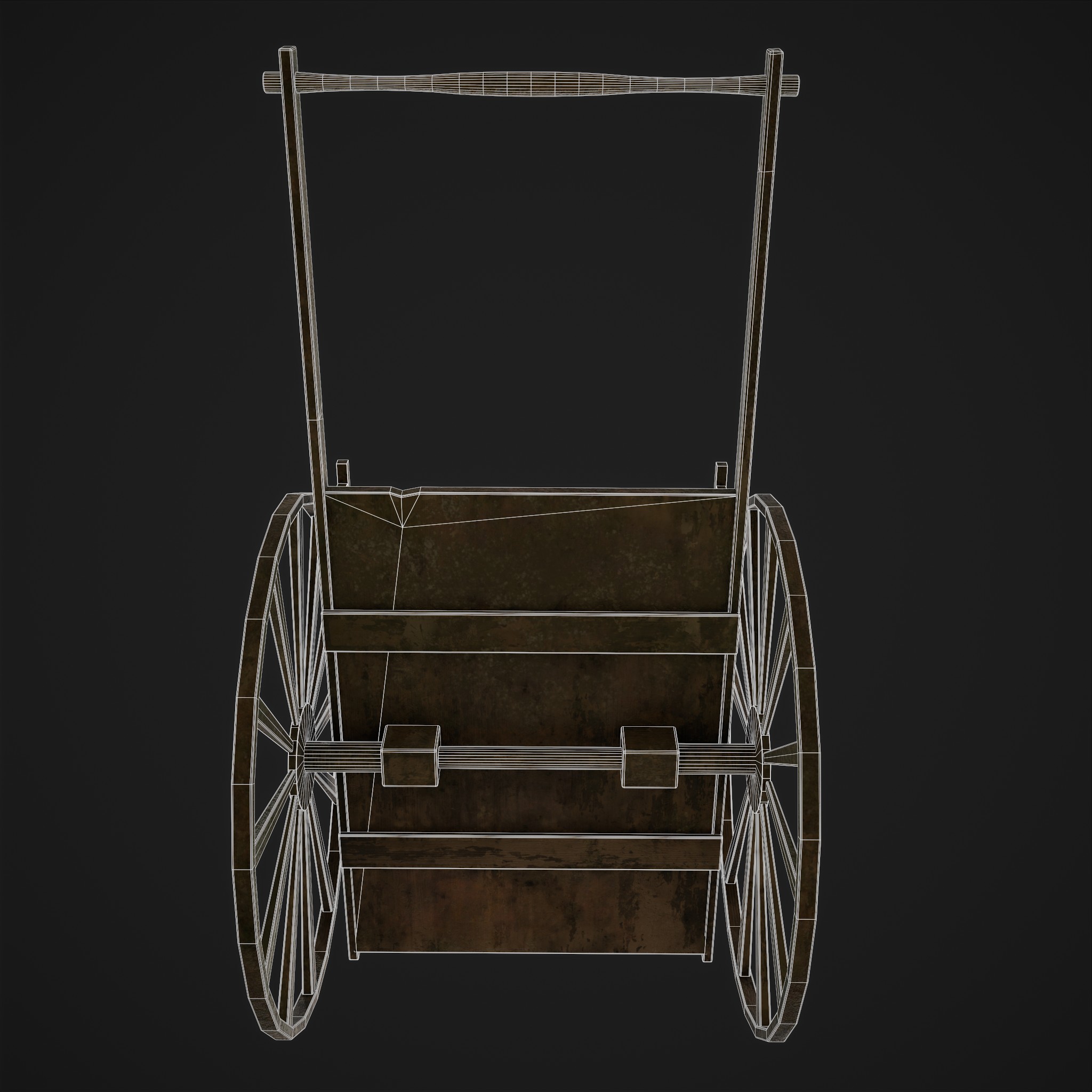 Cart Wooden Wheeled - 3D Model by Get Dead Entertainment
