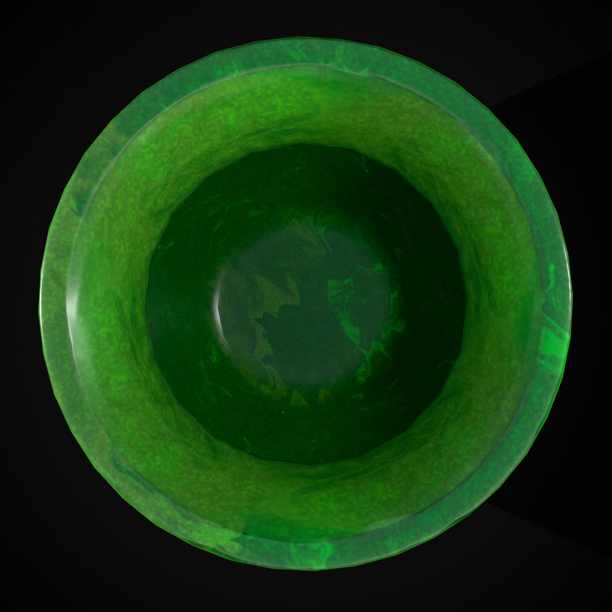 Carved Painted Green Pot - 3D Model by Get Dead Entertainment