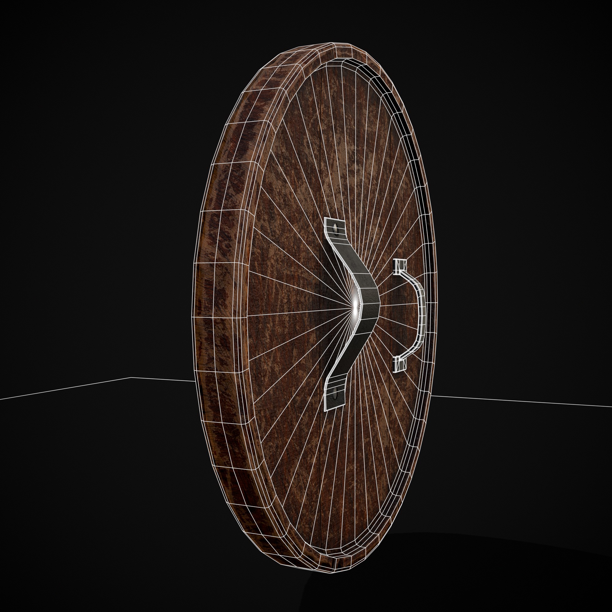 Carved Round Wooden Phoenix Shield - 3D Model by Get Dead Entertainment