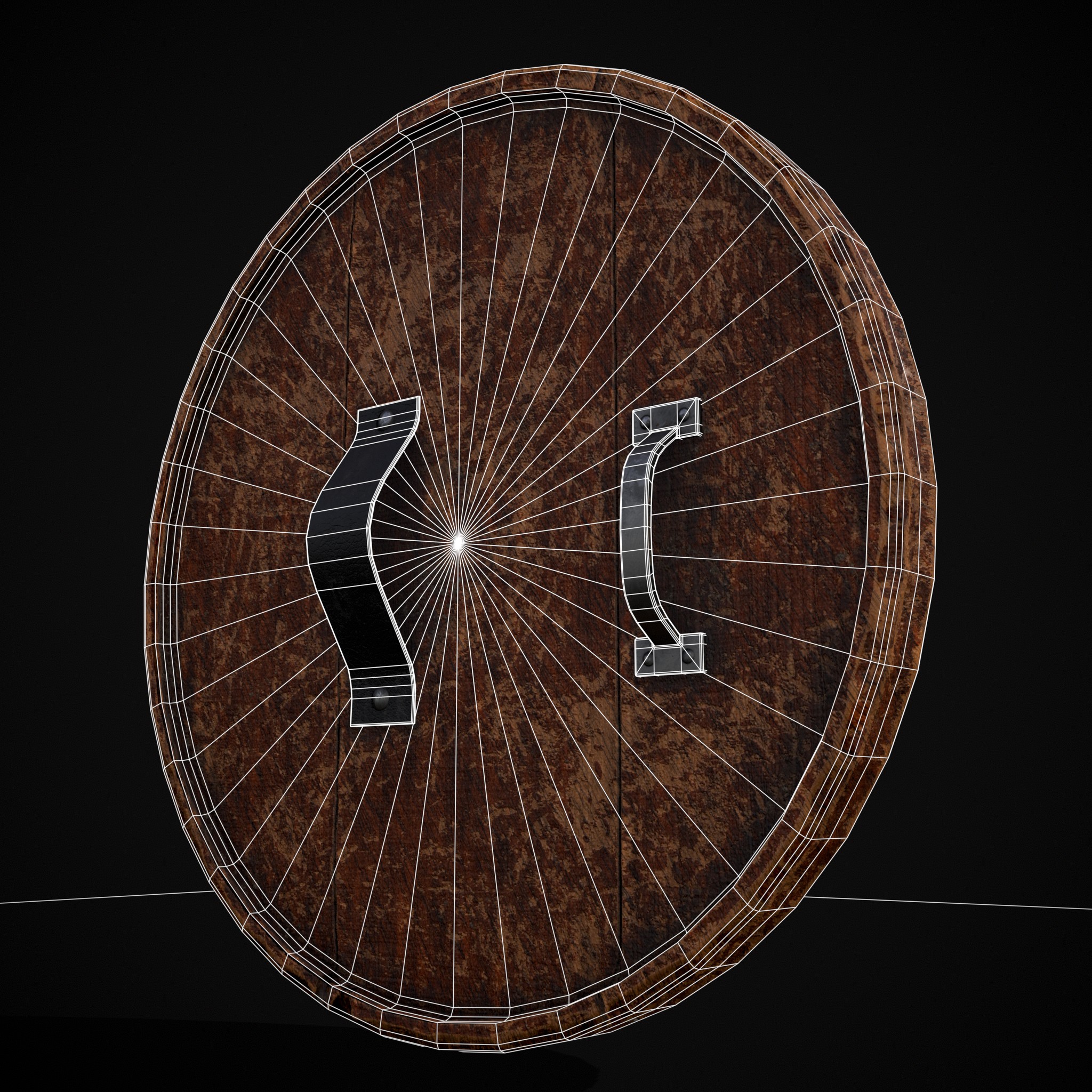 Carved Round Wooden Phoenix Shield - 3D Model by Get Dead Entertainment