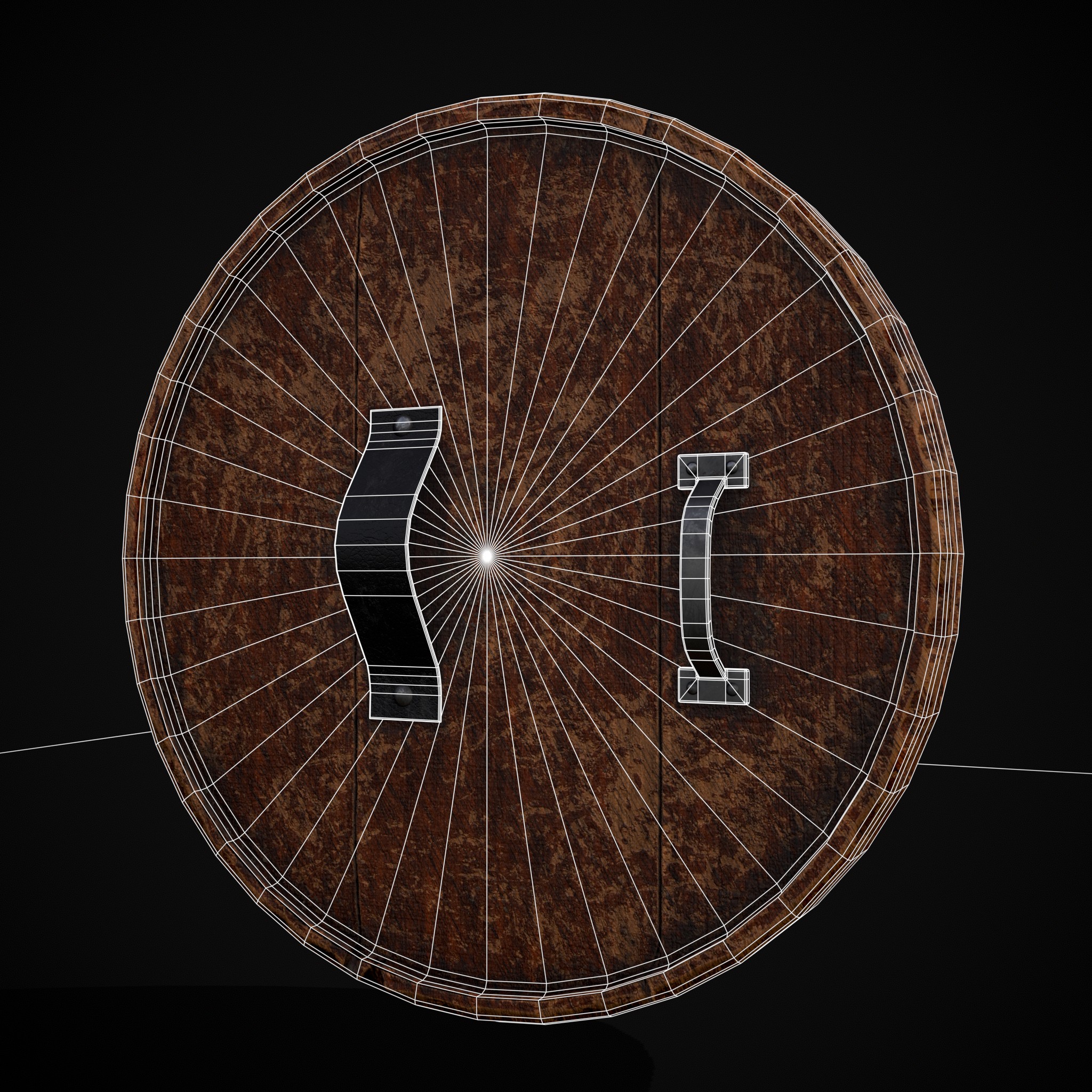 Carved Round Wooden Phoenix Shield - 3D Model by Get Dead Entertainment