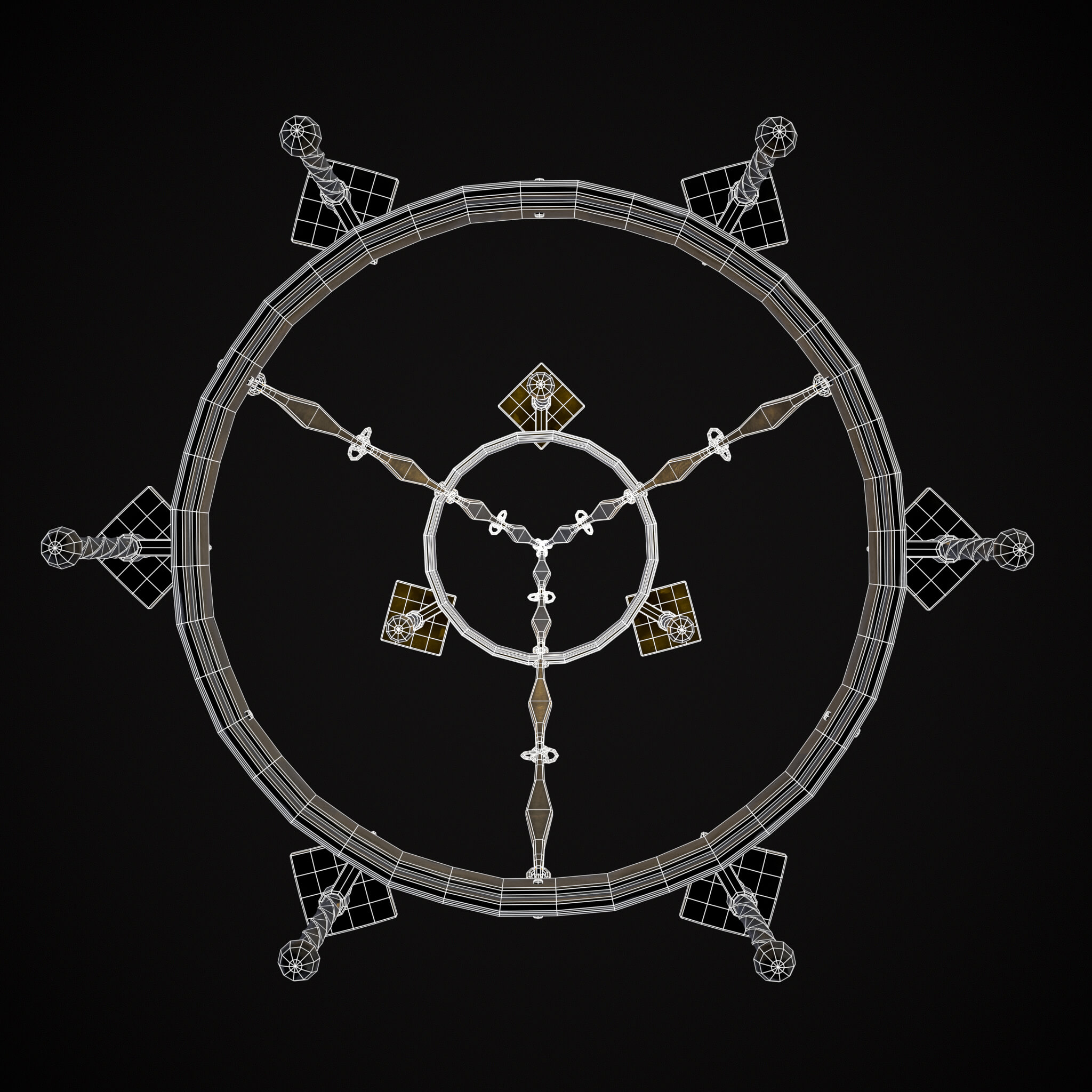 Cast Iron Candle Chandelier - 3D Model by Get Dead Entertainment