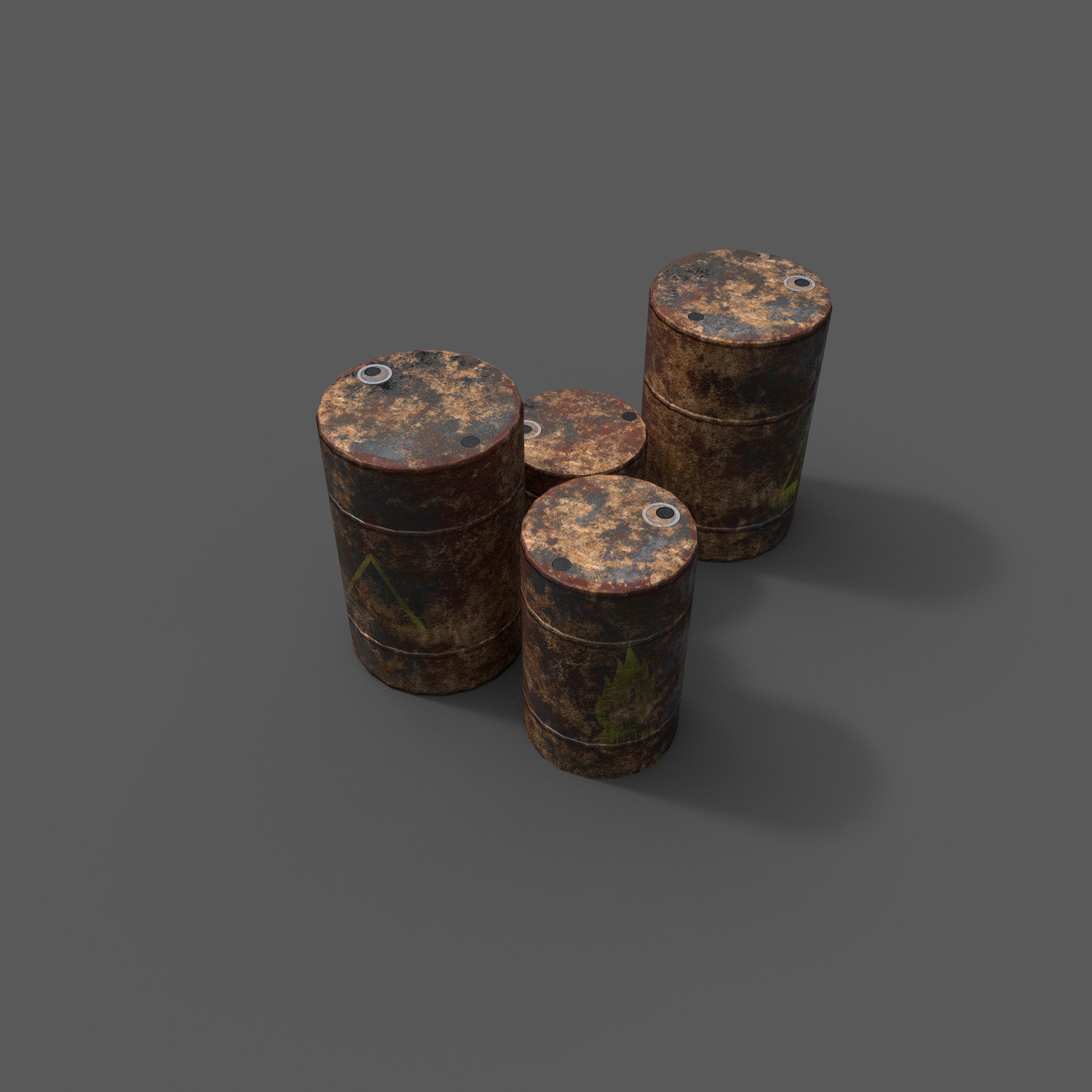 Chemical Barrels - Free 3D Model by Get Dead Entertainment